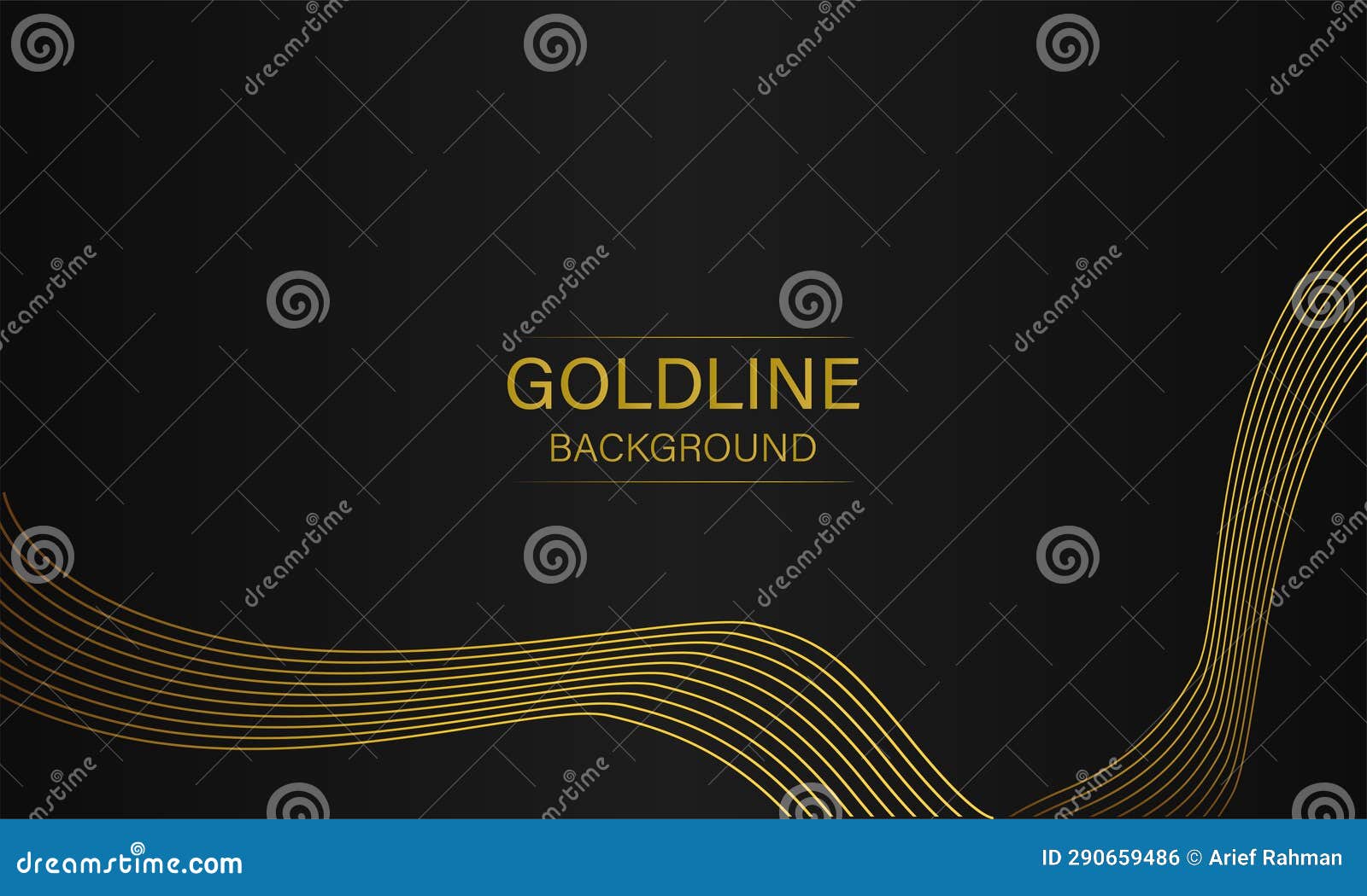 Luxury Abstract Gold Line on Black Background Stock Vector ...