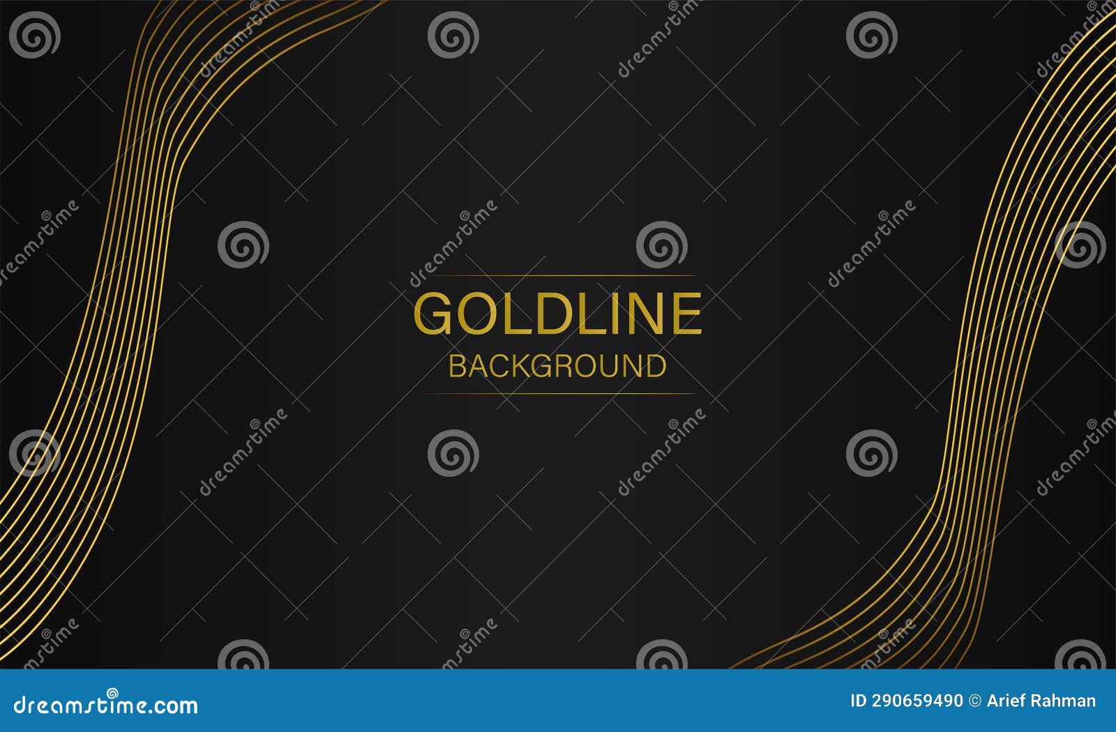 Luxury Abstract Gold Line on Black Background Stock Vector ...