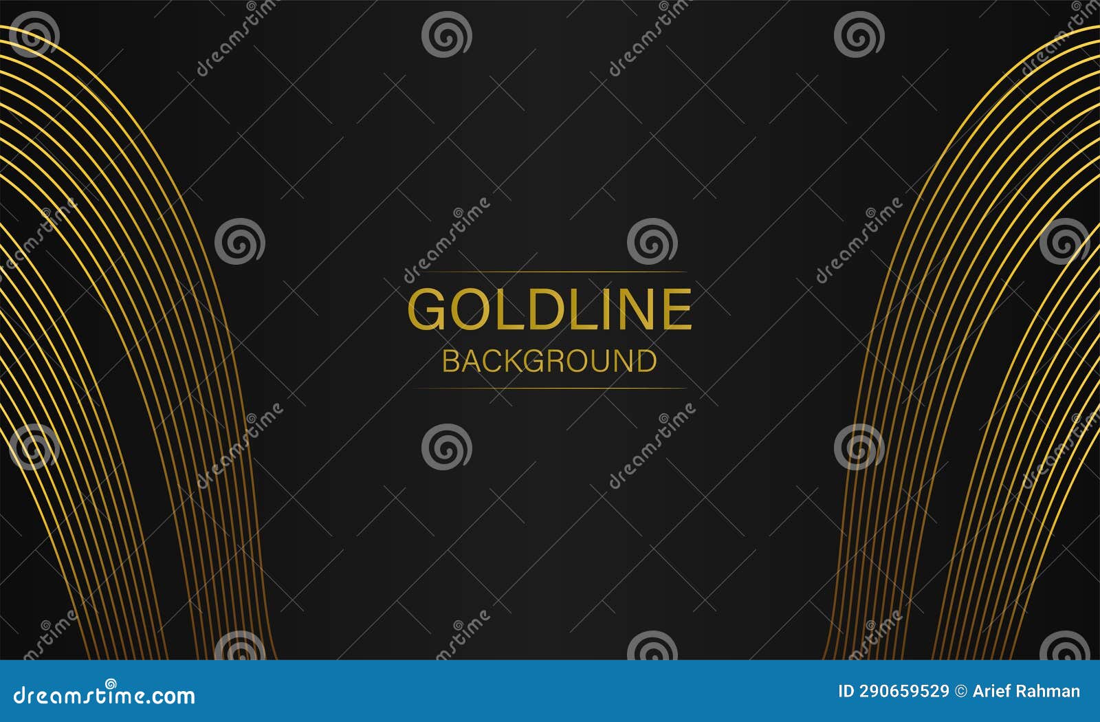 Luxury Abstract Gold Line on Black Background Stock Vector ...