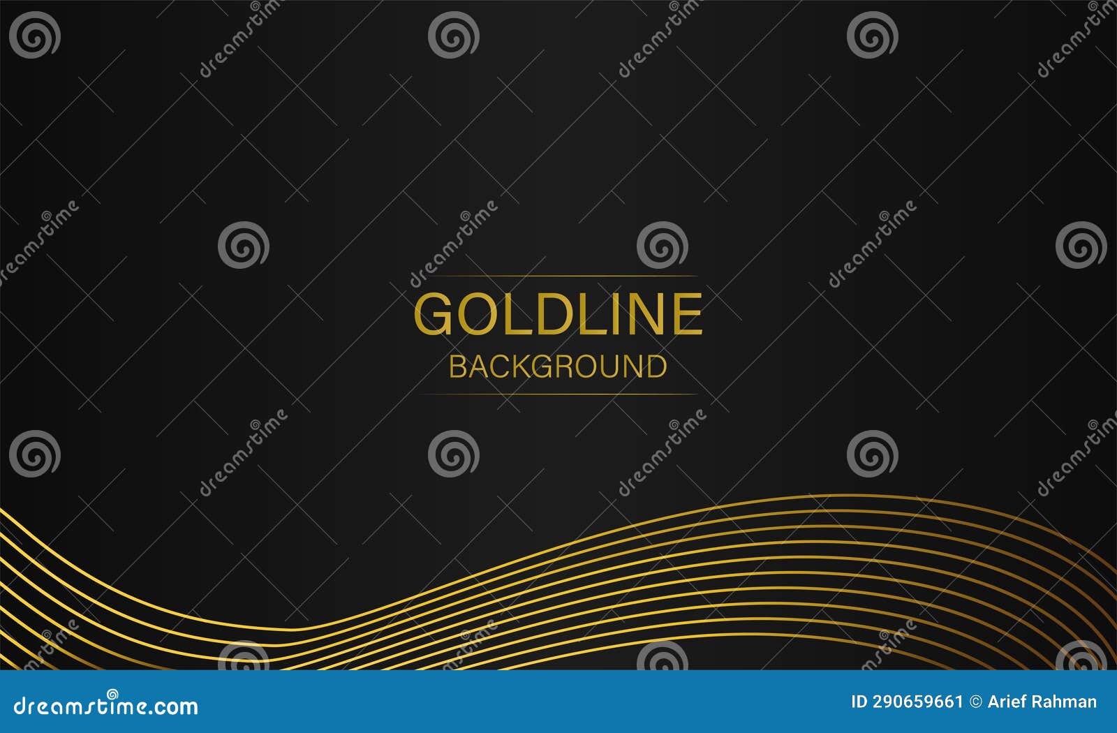 Luxury Abstract Gold Line on Black Background Stock Illustration ...