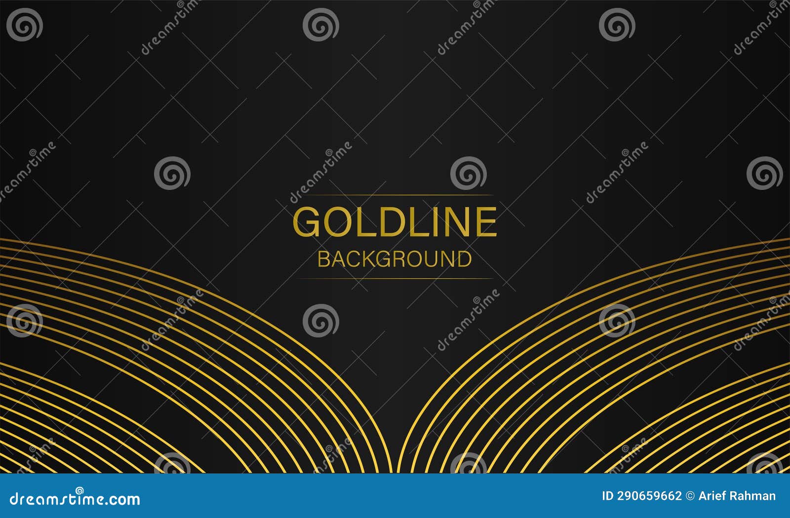 Luxury Abstract Gold Line on Black Background Stock Illustration ...