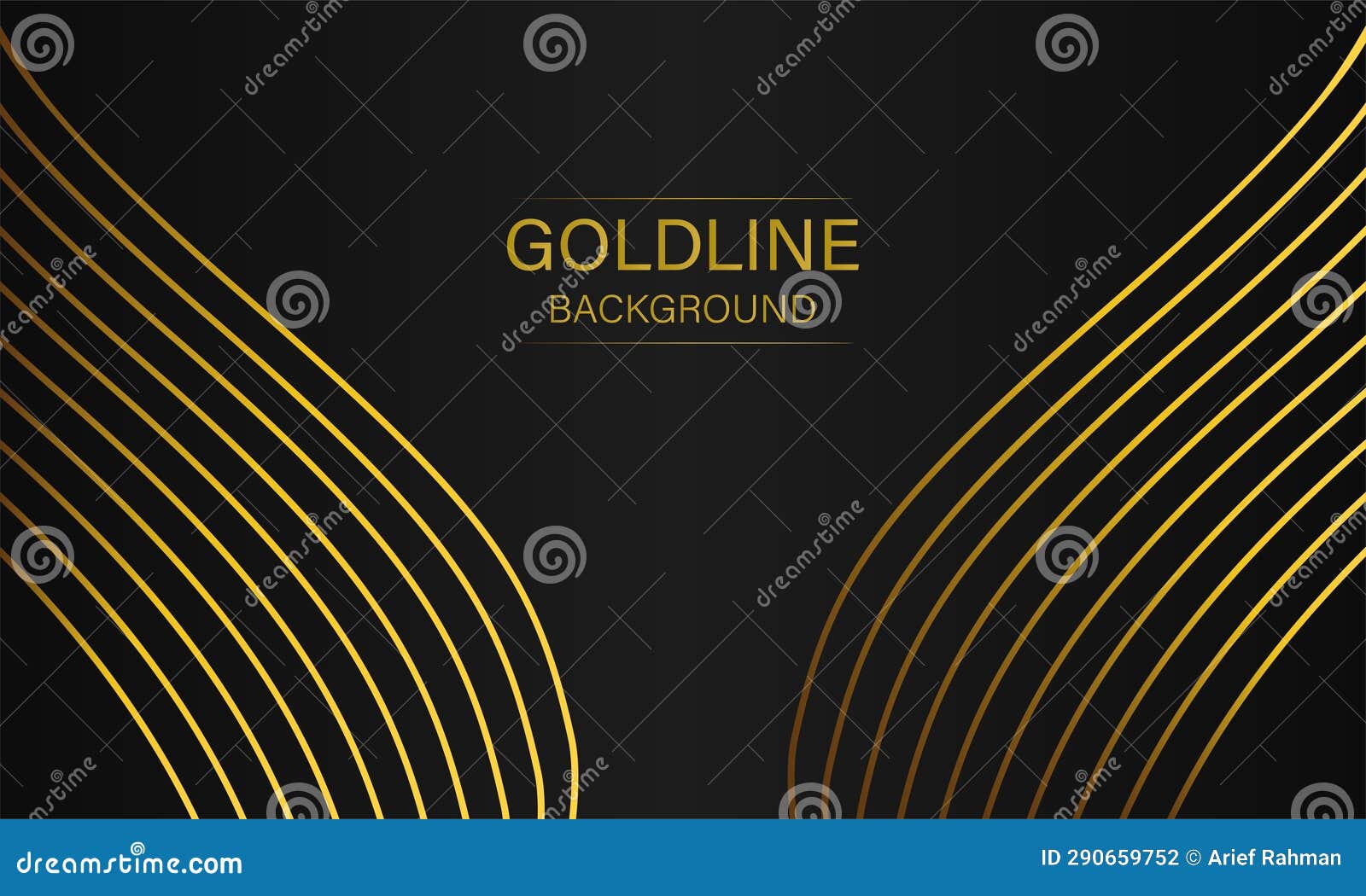 Luxury Abstract Gold Line on Black Background Stock Illustration ...