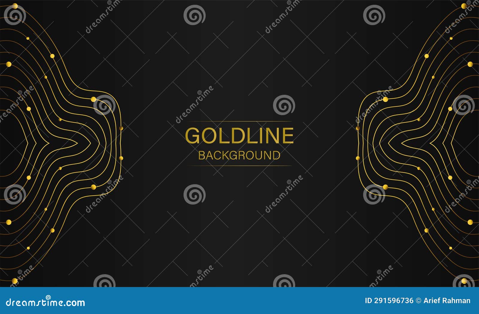 Luxury Abstract Gold Line on Black Background Stock Vector ...