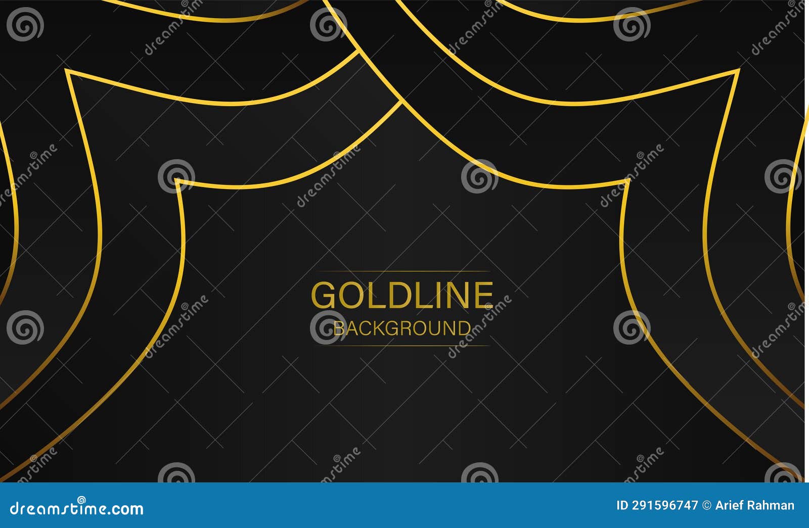 Luxury Abstract Gold Line on Black Background Stock Vector ...
