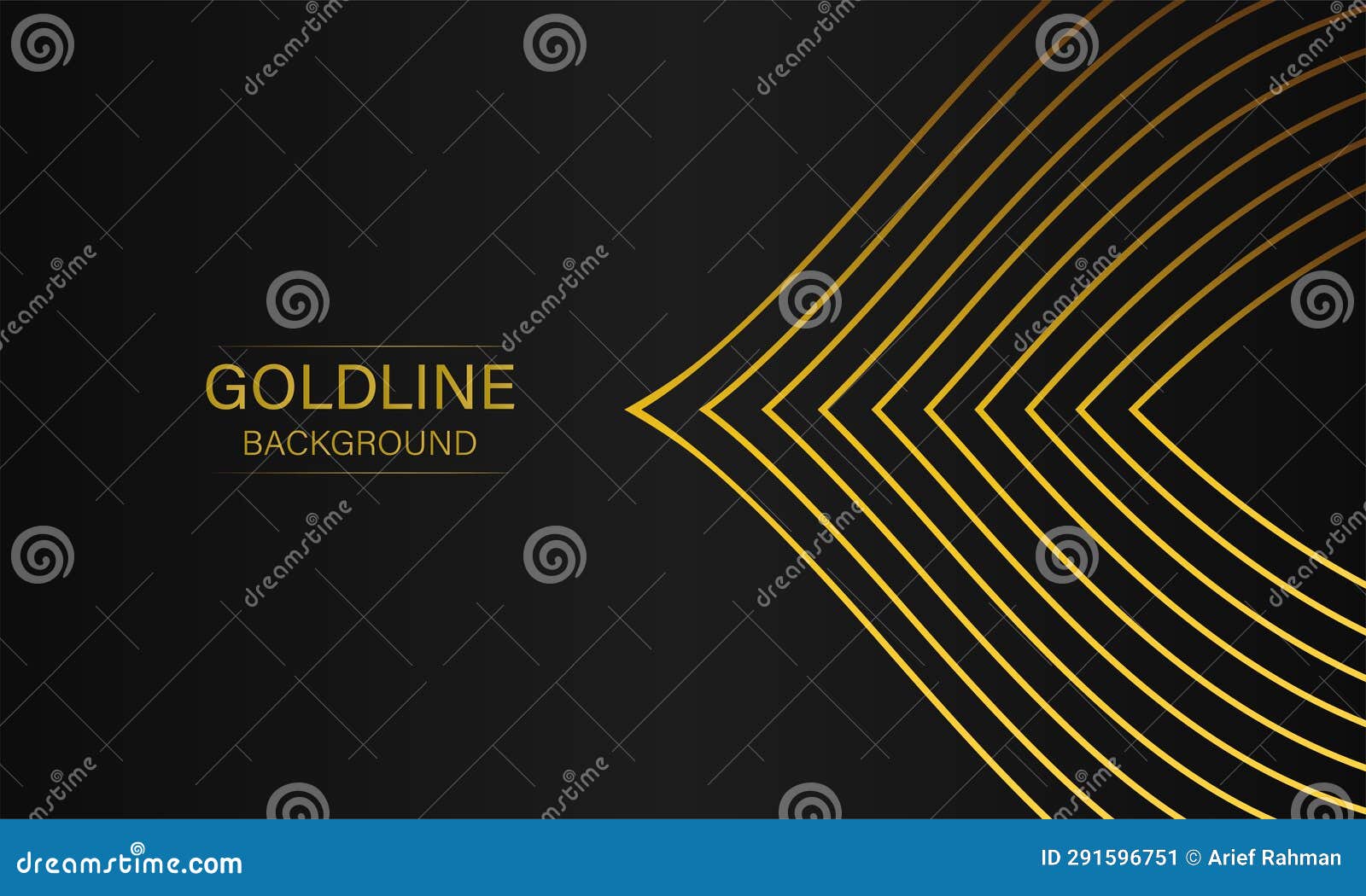 Luxury Abstract Gold Line on Black Background Stock Vector ...