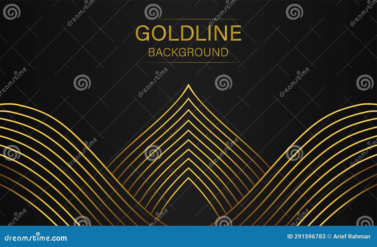 Luxury Abstract Gold Line on Black Background Stock Vector ...