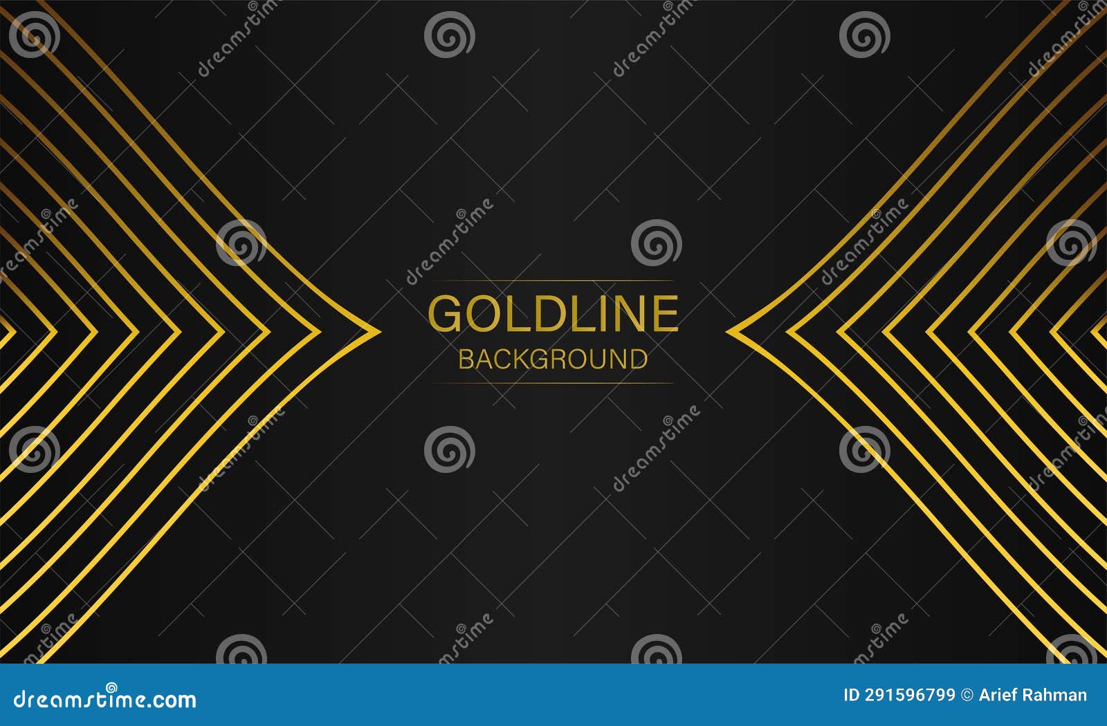Luxury Abstract Gold Line on Black Background Stock Vector ...