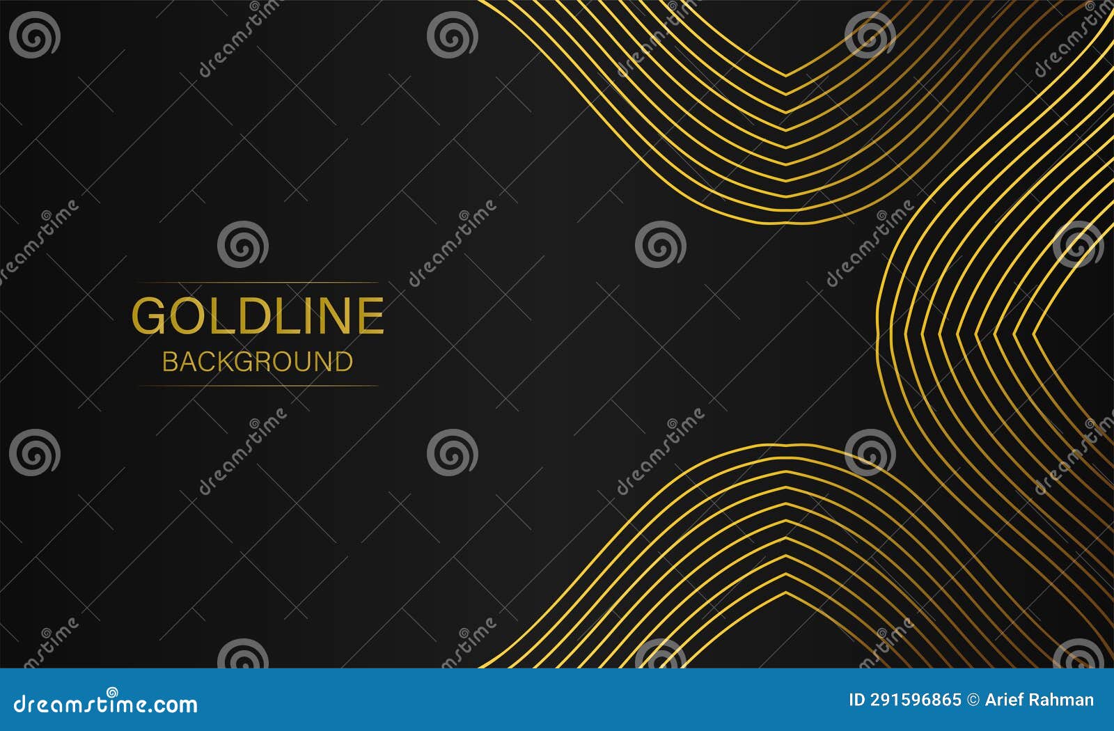 Luxury Abstract Gold Line on Black Background Stock Vector ...