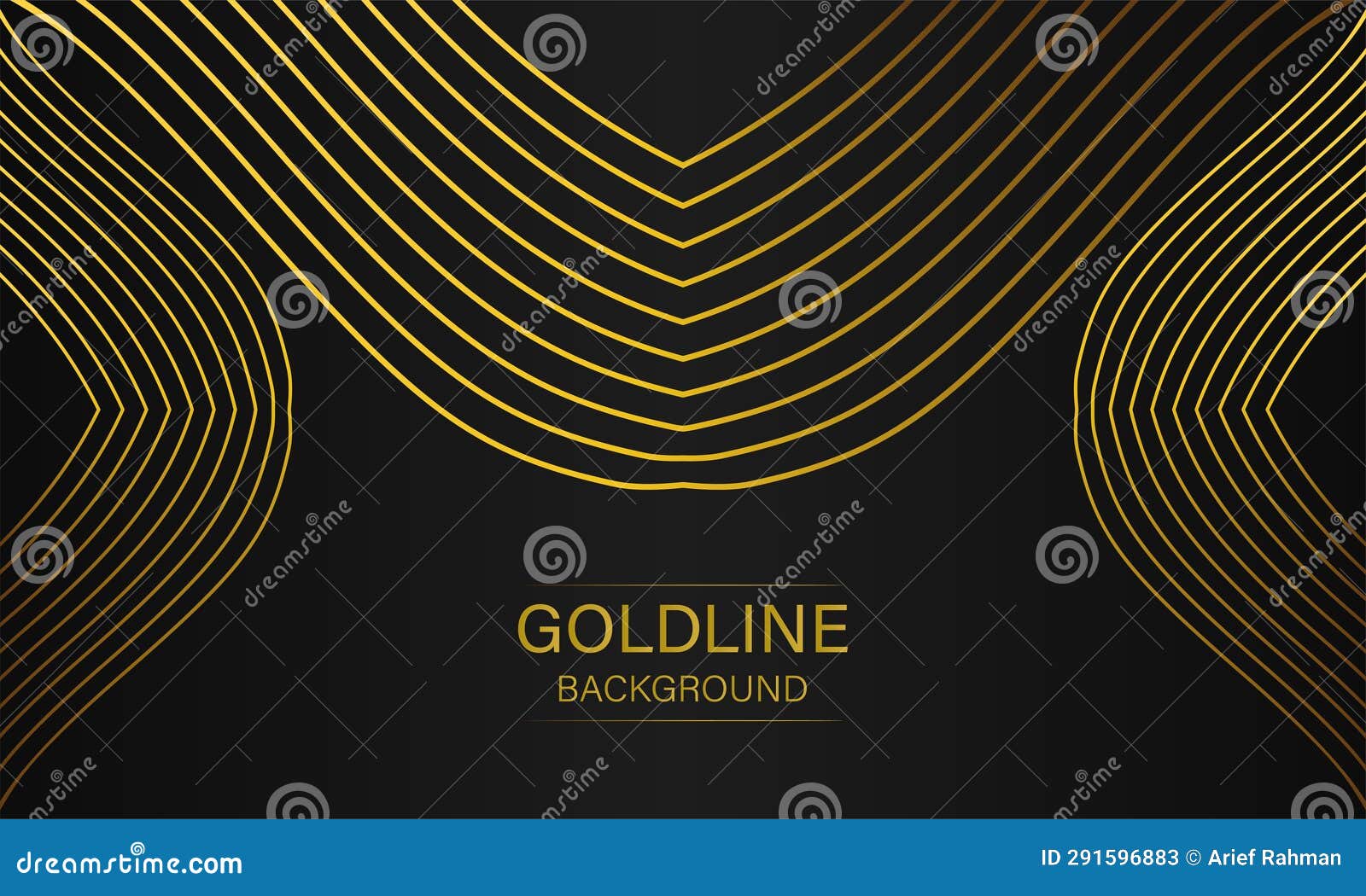 Luxury Abstract Gold Line on Black Background Stock Vector ...