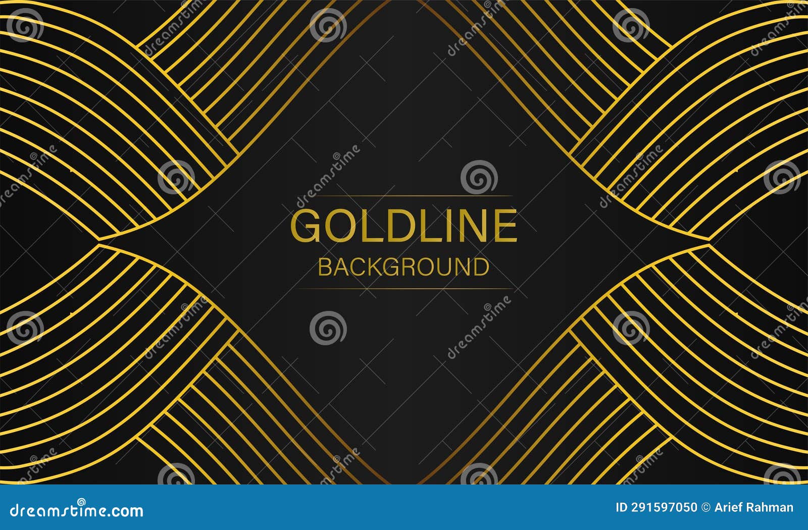 Luxury Abstract Gold Line on Black Background Stock Vector ...