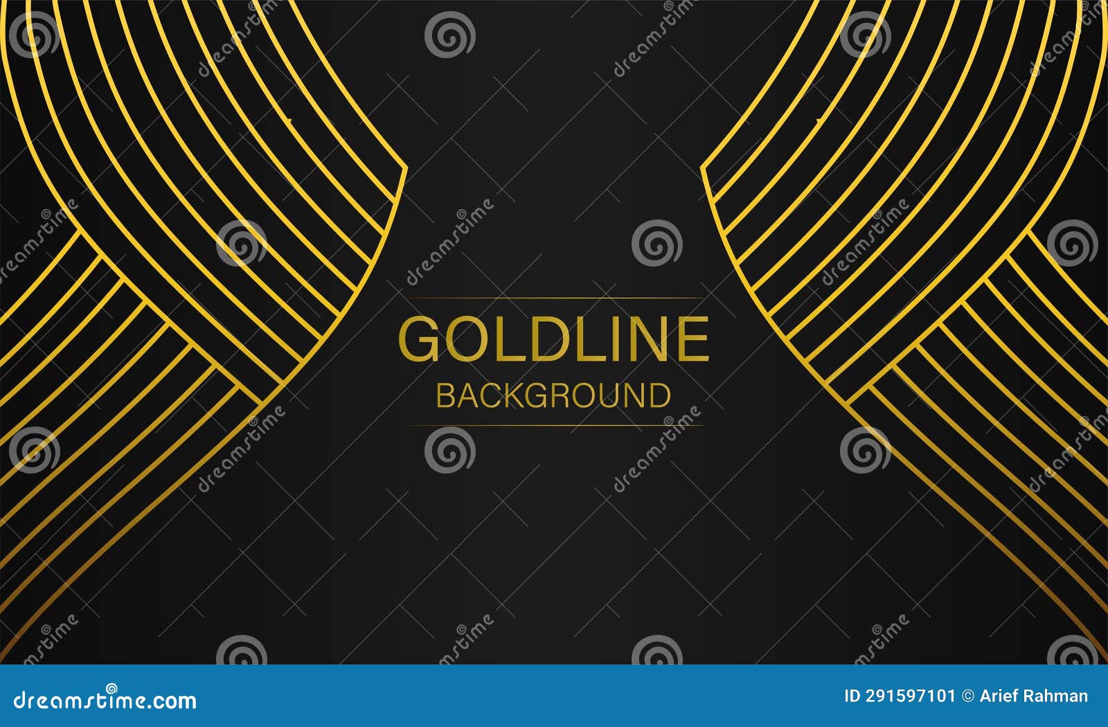 Luxury Abstract Gold Line on Black Background Stock Vector ...