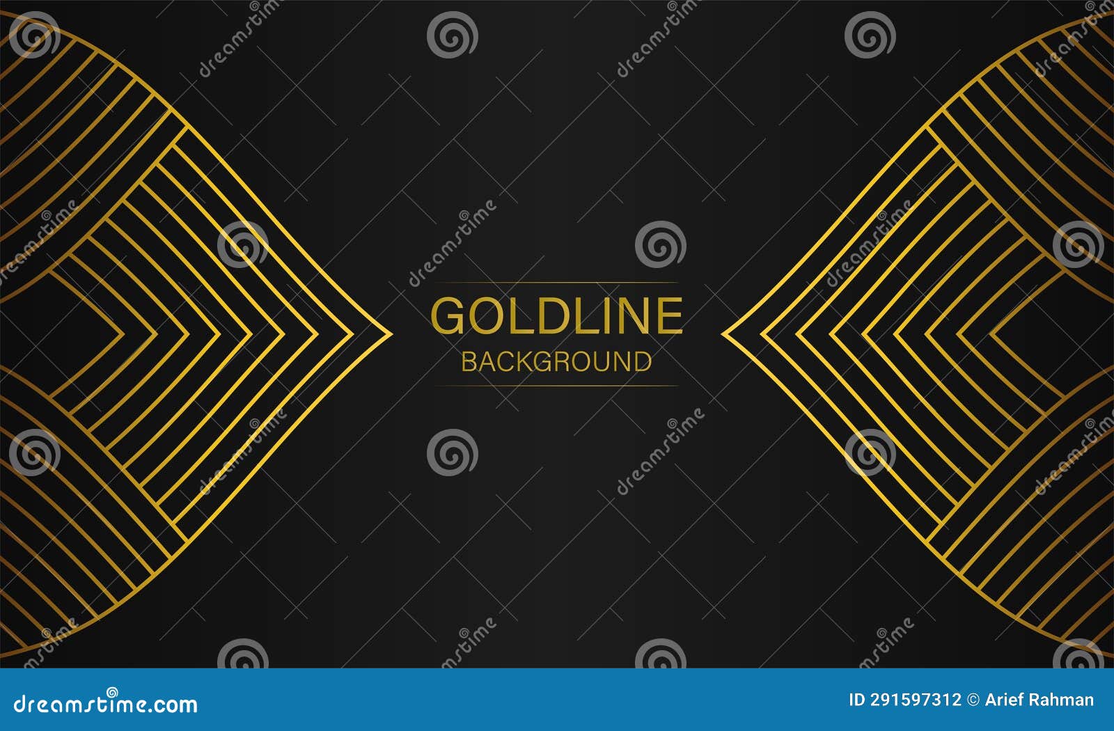Luxury Abstract Gold Line on Black Background Stock Vector ...