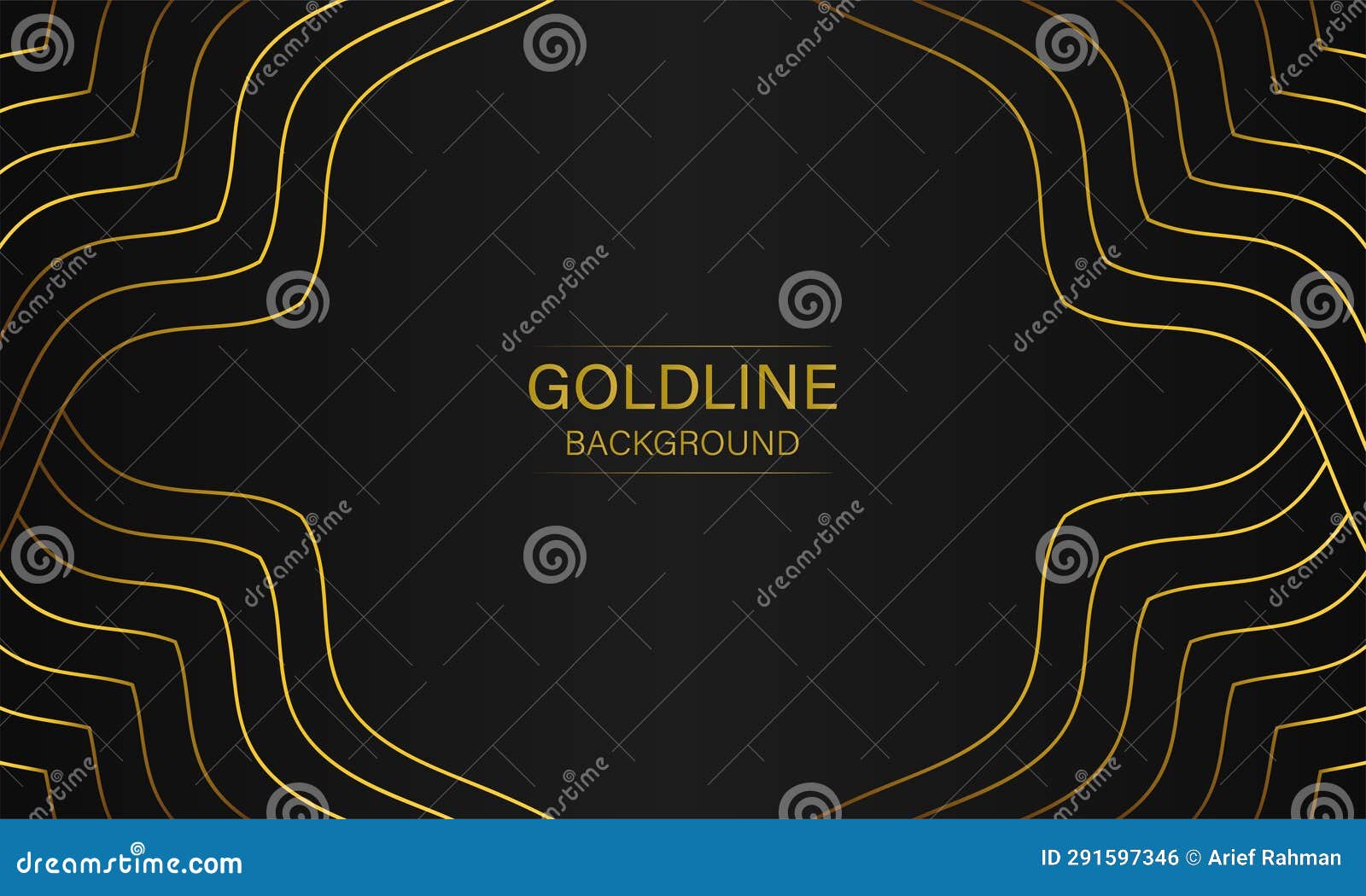Luxury Abstract Gold Line on Black Background Stock Vector ...