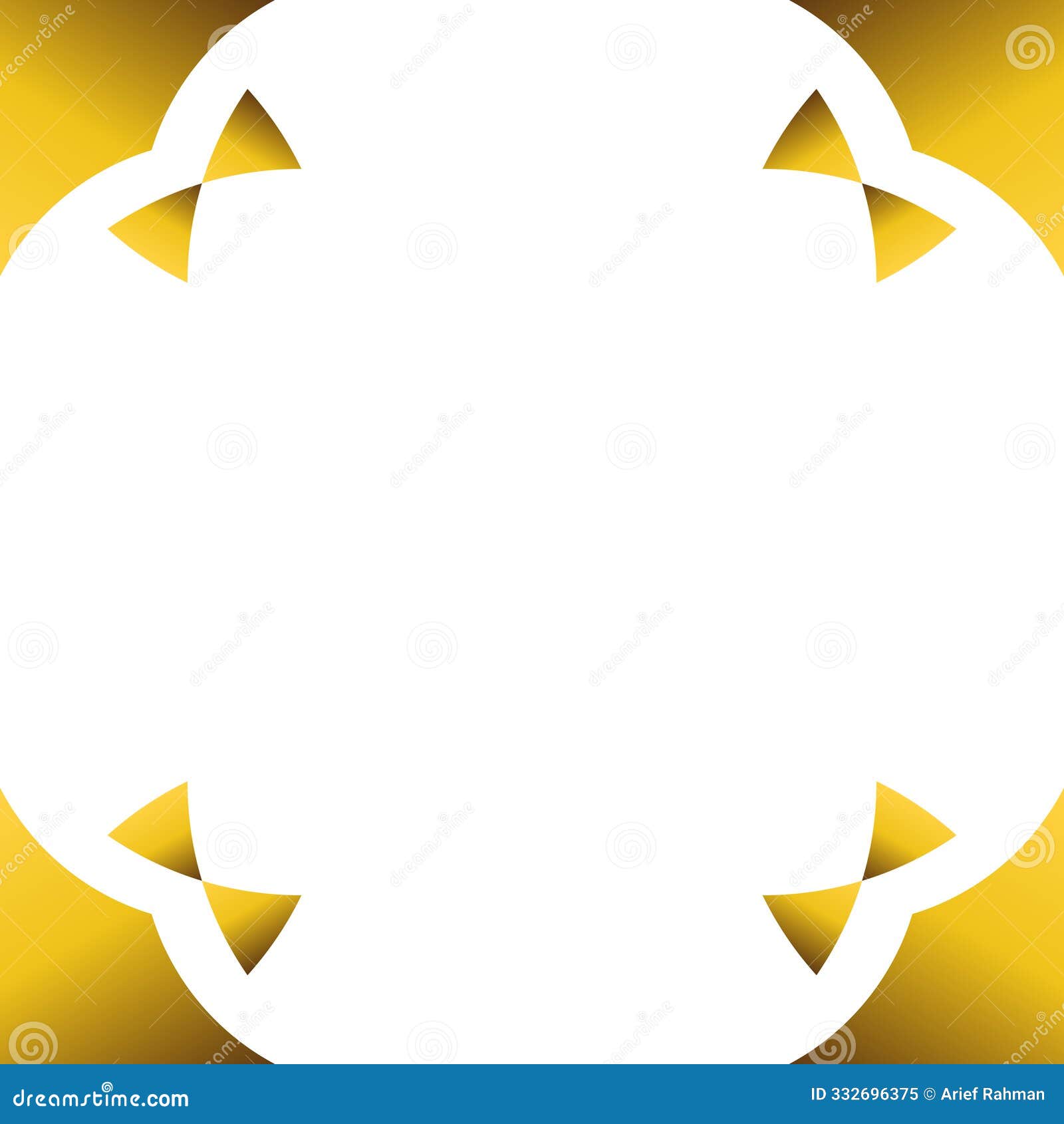 Luxury Abstract Golden Geometric Frame Isolated on White Background ...