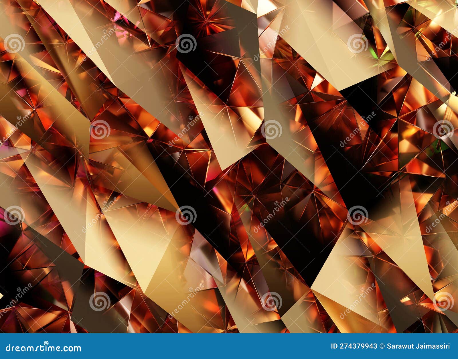 Luxury Abstract Realistic Crystals Texture with Prism Spectrum Caustic ...