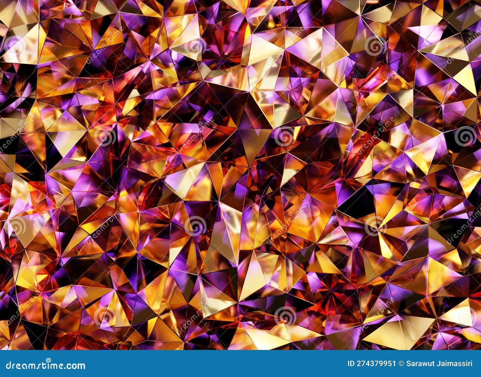 Luxury Abstract Realistic Crystals Texture with Prism Spectrum Caustic ...