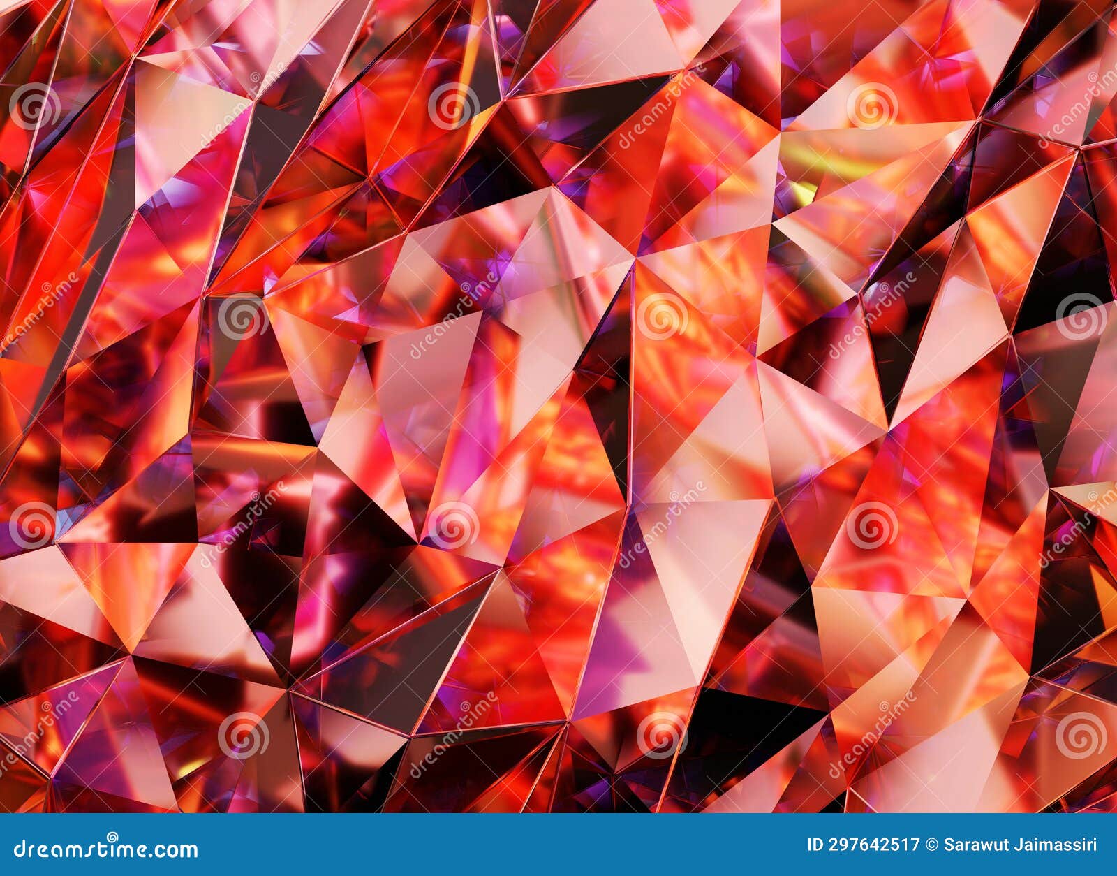 Luxury Abstract Realistic Red Crystal Texture Reflection Close Up ...