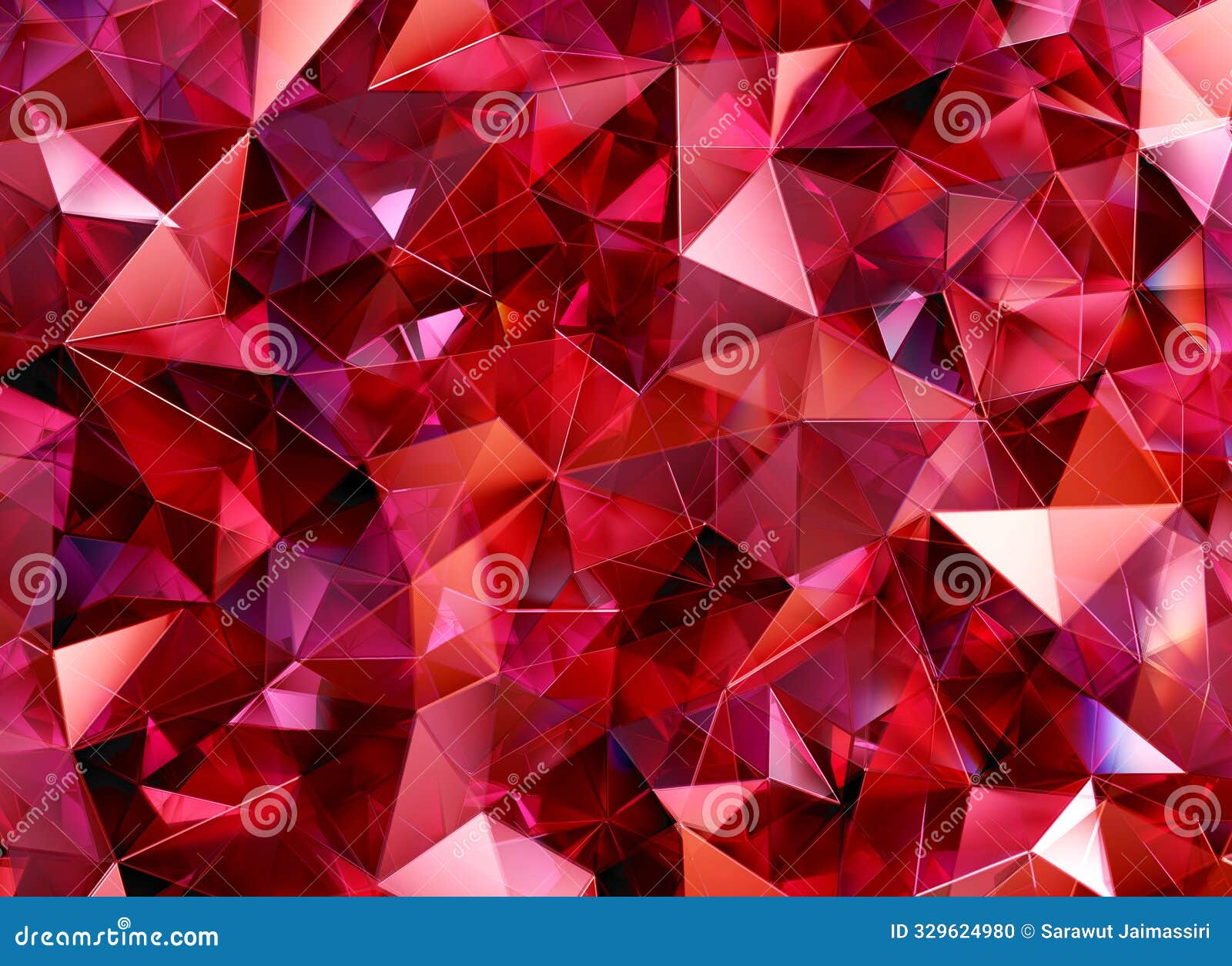 Luxury Abstract Realistic Red Crystal Texture Reflection Close Up ...