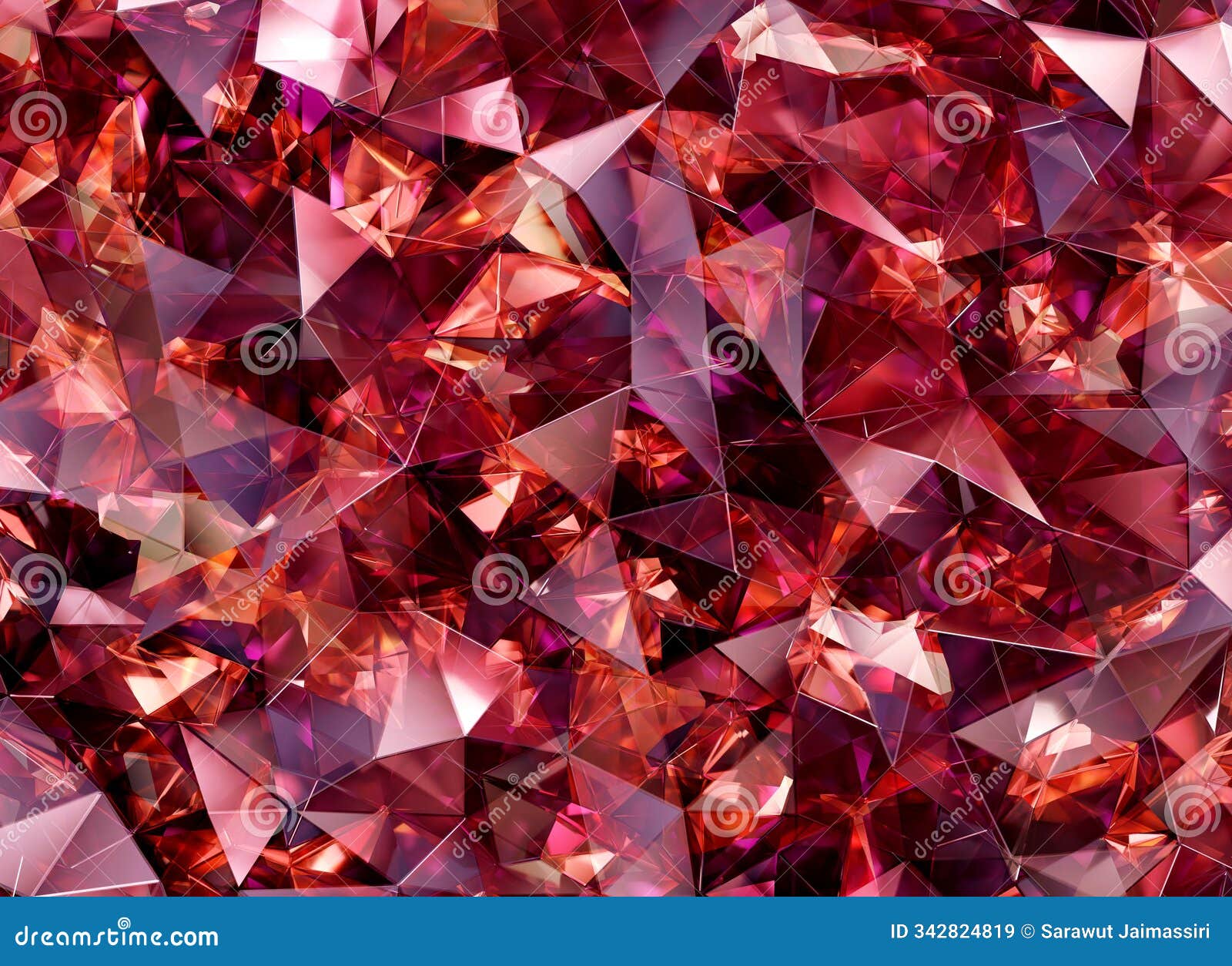 Luxury Abstract Realistic Red Crystal Texture Reflection Close Up ...