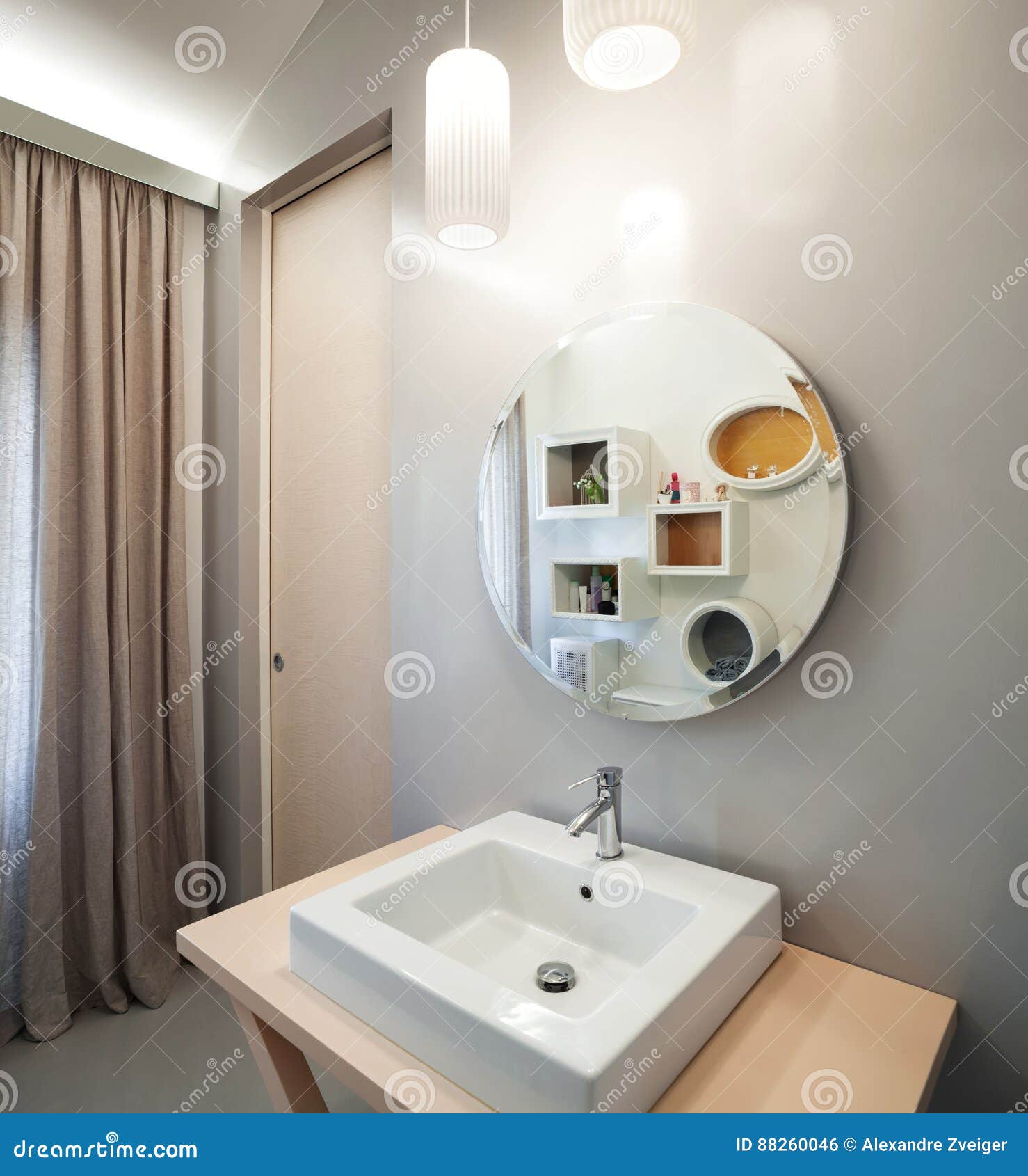 Luxury Apartment, Modern Bathroom Stock Photo - Image of clean ...