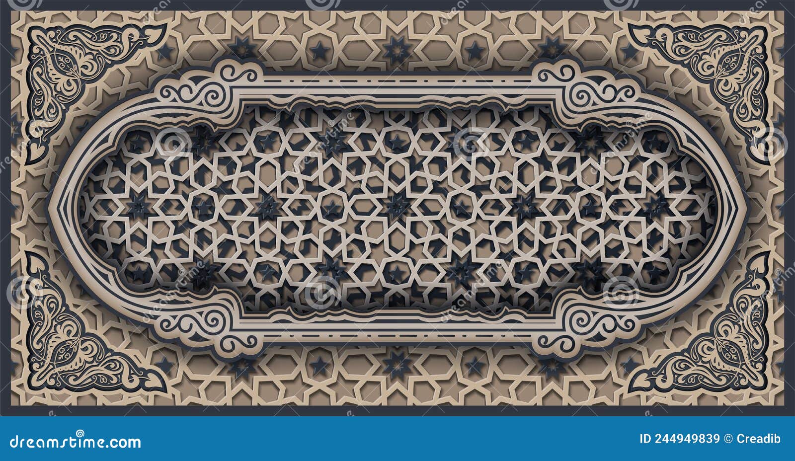 Set Of Islamic Oriental Patterns, Seamless Arabic Geometric Ornament ...