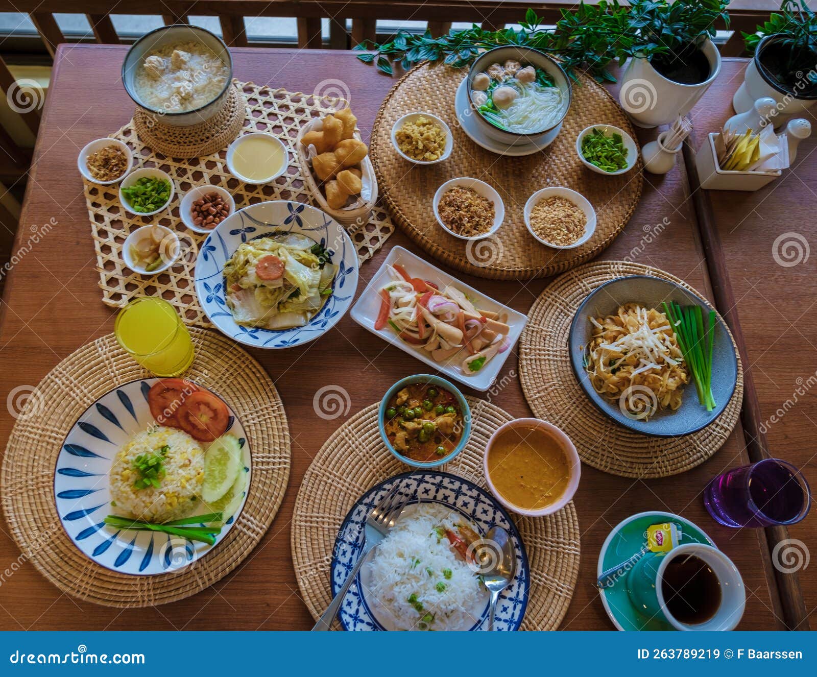 Luxury Asian Breakfast in Hotel Stock Image - Image of morning, healthy ...