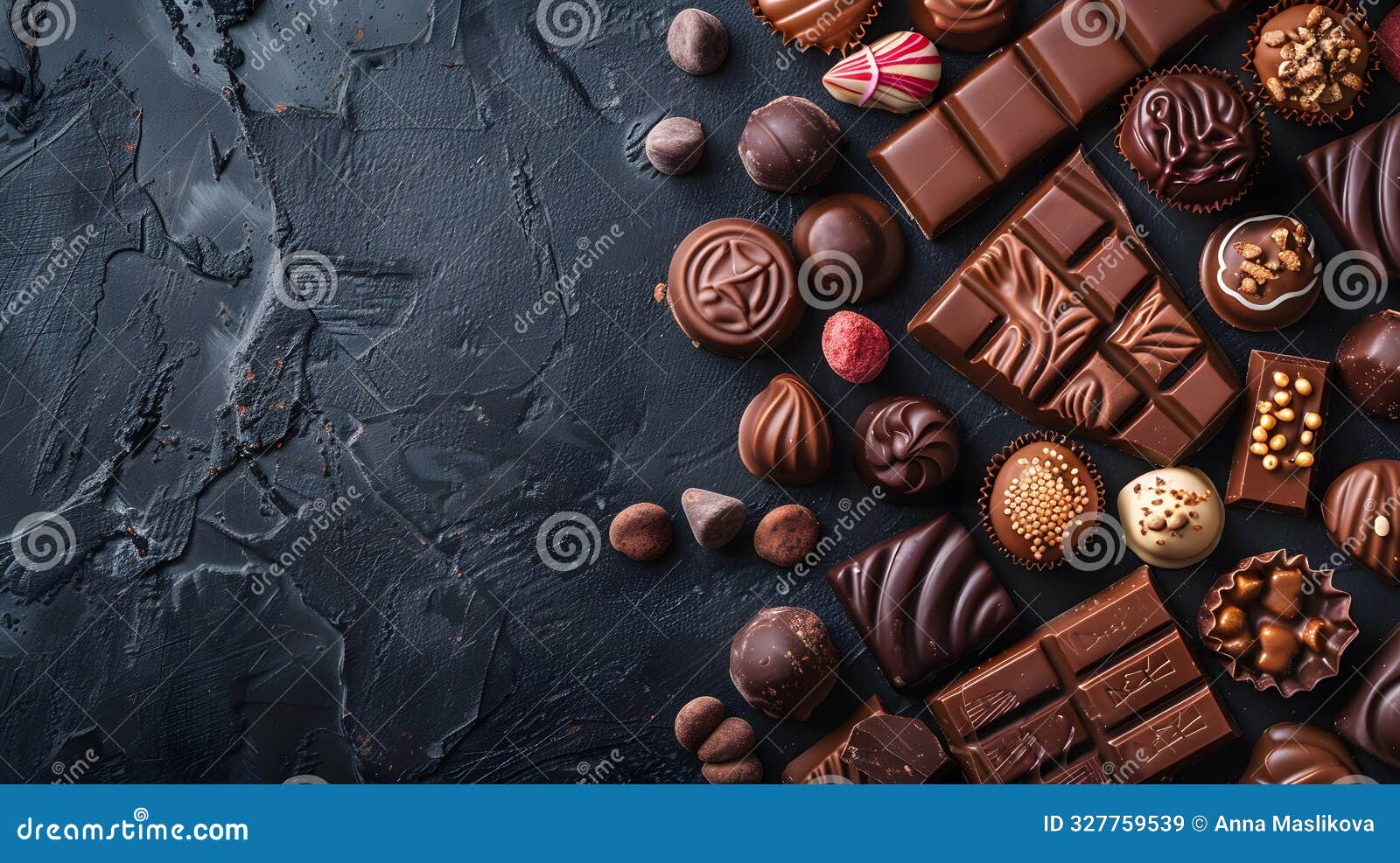 Luxury Assorted Chocolates: a Top View Collection. Stock Illustration ...