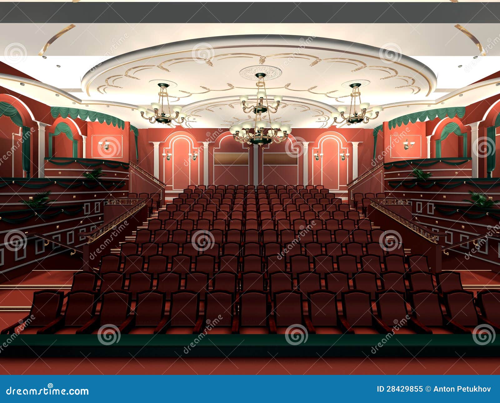 Luxury audience hall stock illustration. Illustration of luxe - 28429855