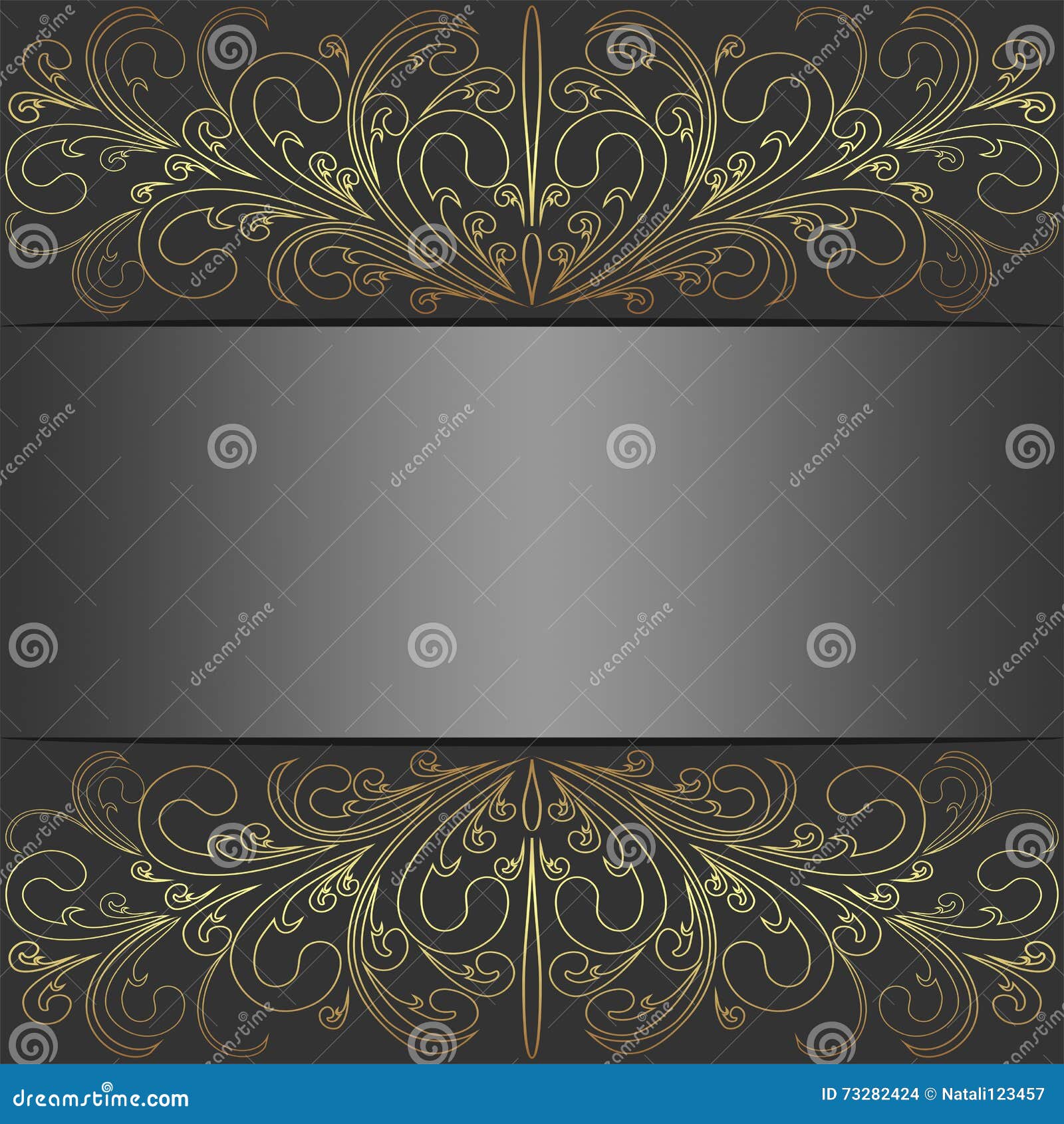 Luxury Background with Golden Lacy Border and Place for Text. Stock ...
