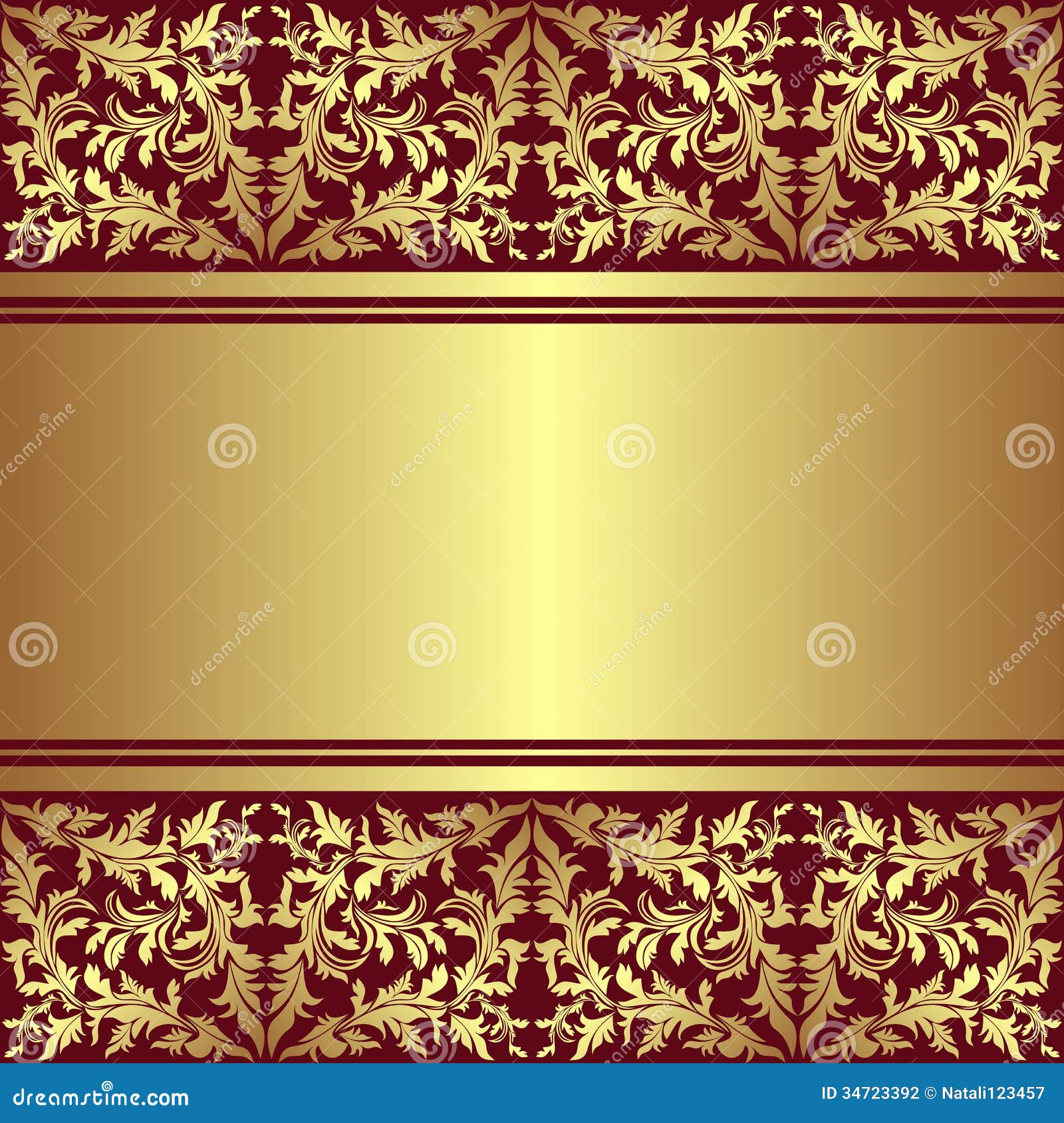 Luxury Background With Golden Ornamental Border. Stock Photography ...