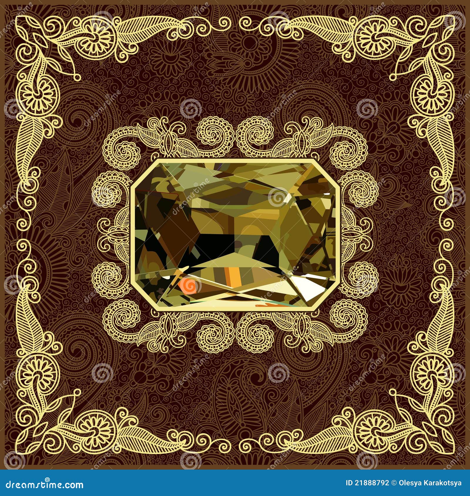 Luxury Background with Jewel Stock Vector - Illustration of retro ...