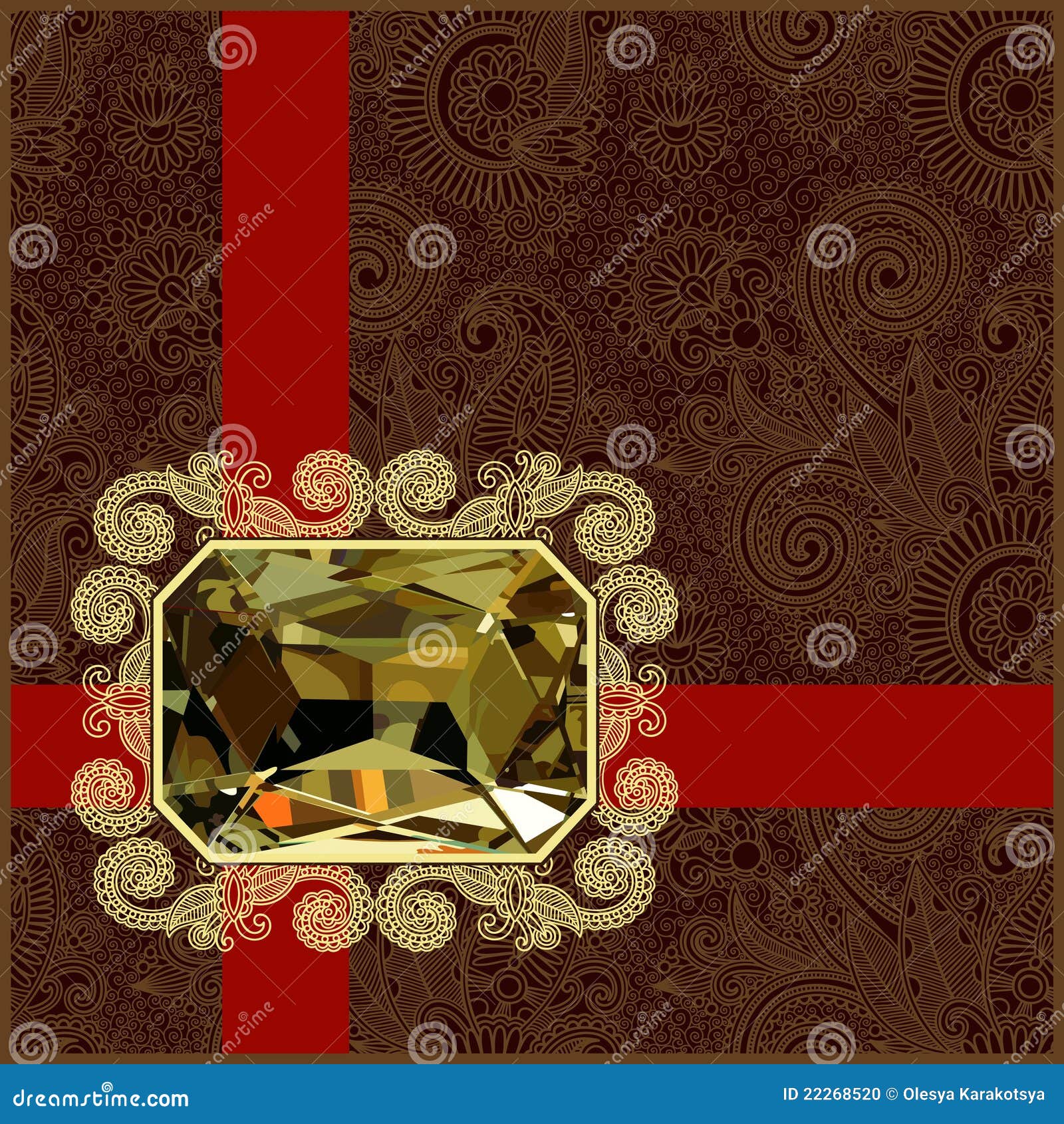 Luxury Background with Jewel Stock Vector - Illustration of pattern ...