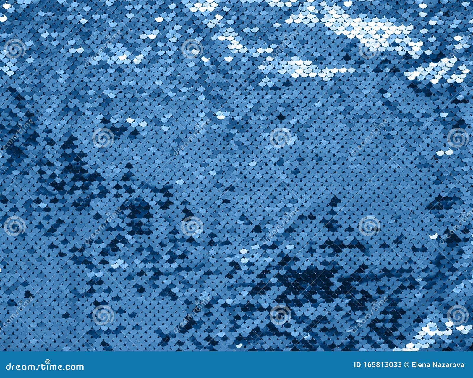 Luxury Background Made of Blue Sequins. Shiny Fabric Texture Stock ...