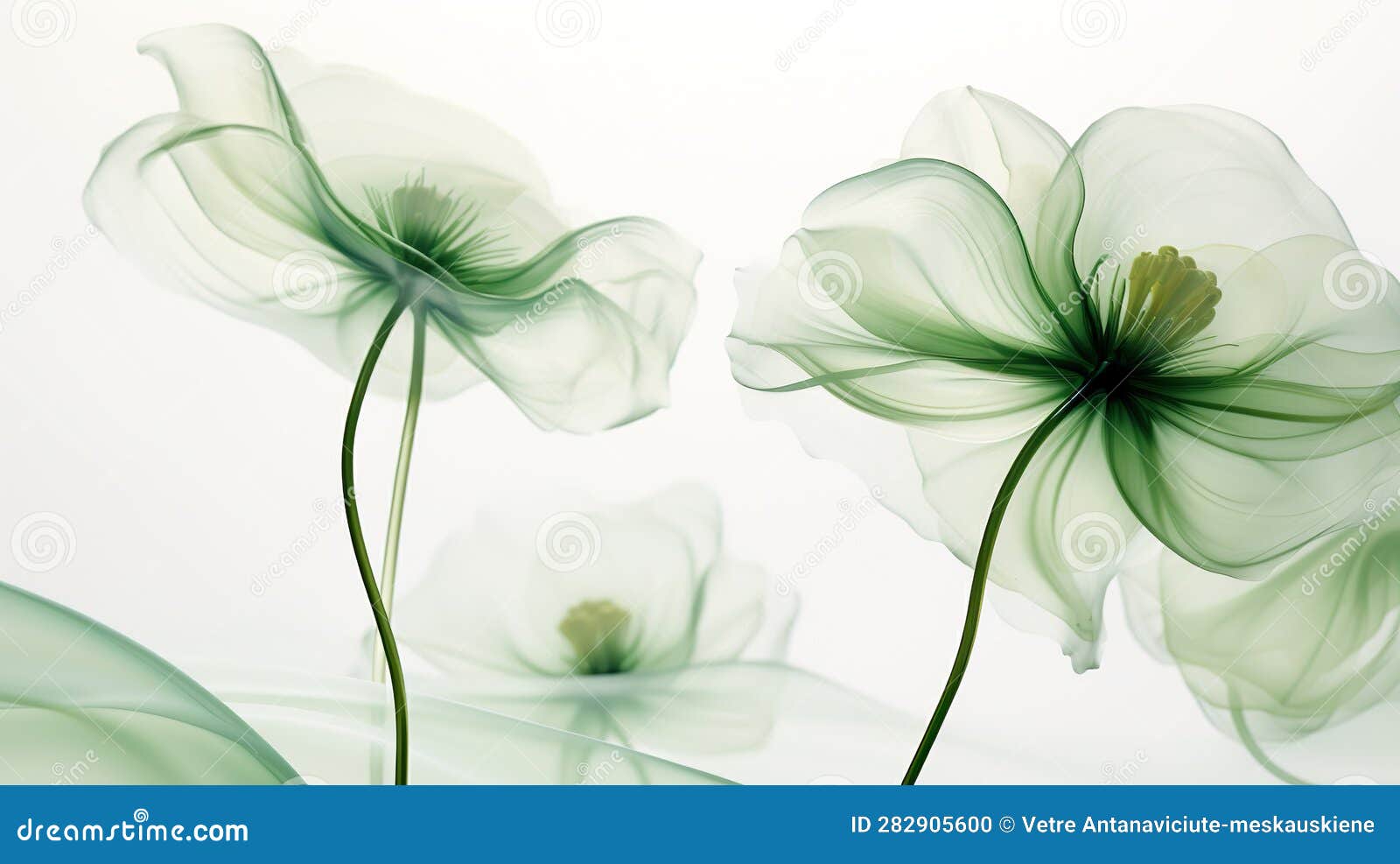 Luxury Background with Transparent X Ray Flowers. Generative Ai. Stock ...