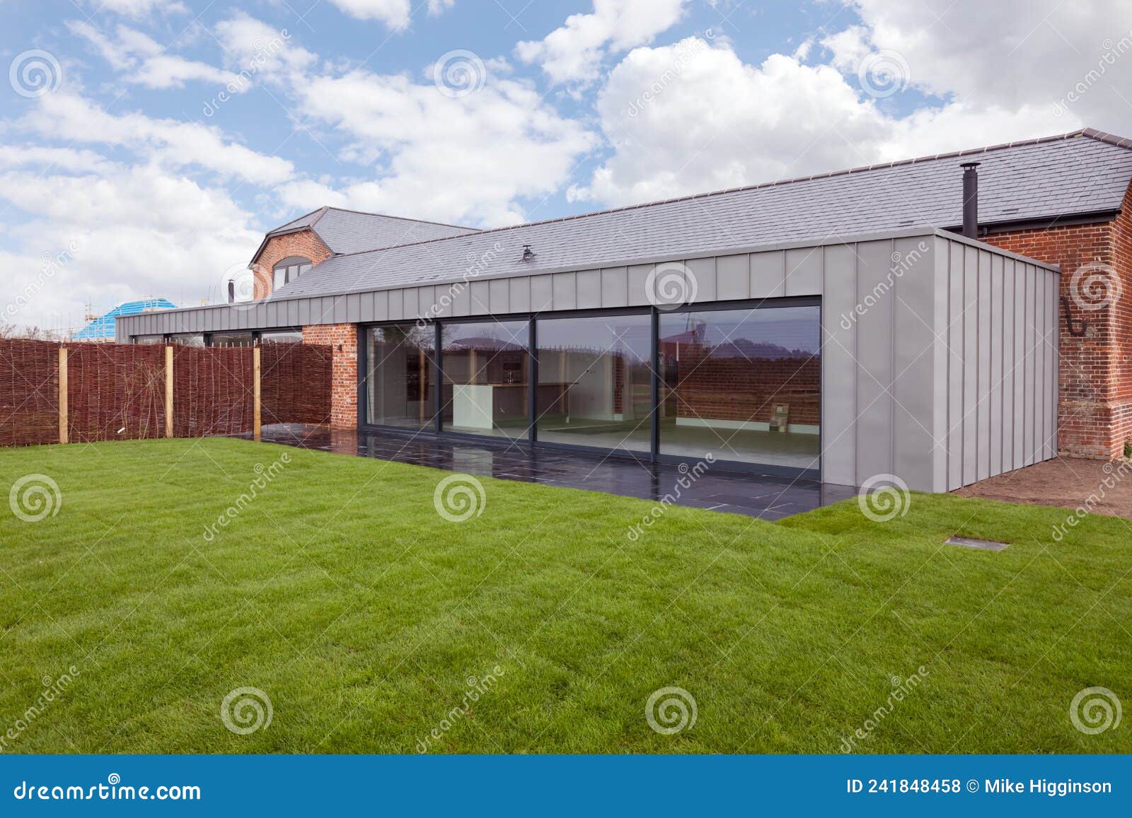 Luxury Barn Conversion Rear Facade with Cladding Editorial Stock Photo ...