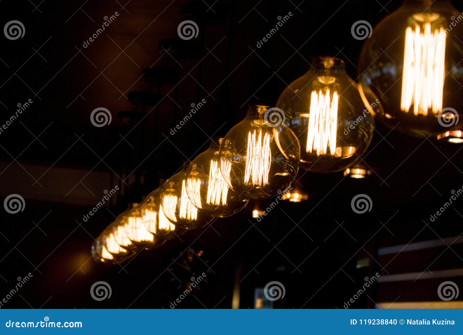 Luxury Beautiful Retro Edison Light Lamp Decor Stock Photo - Image of ...