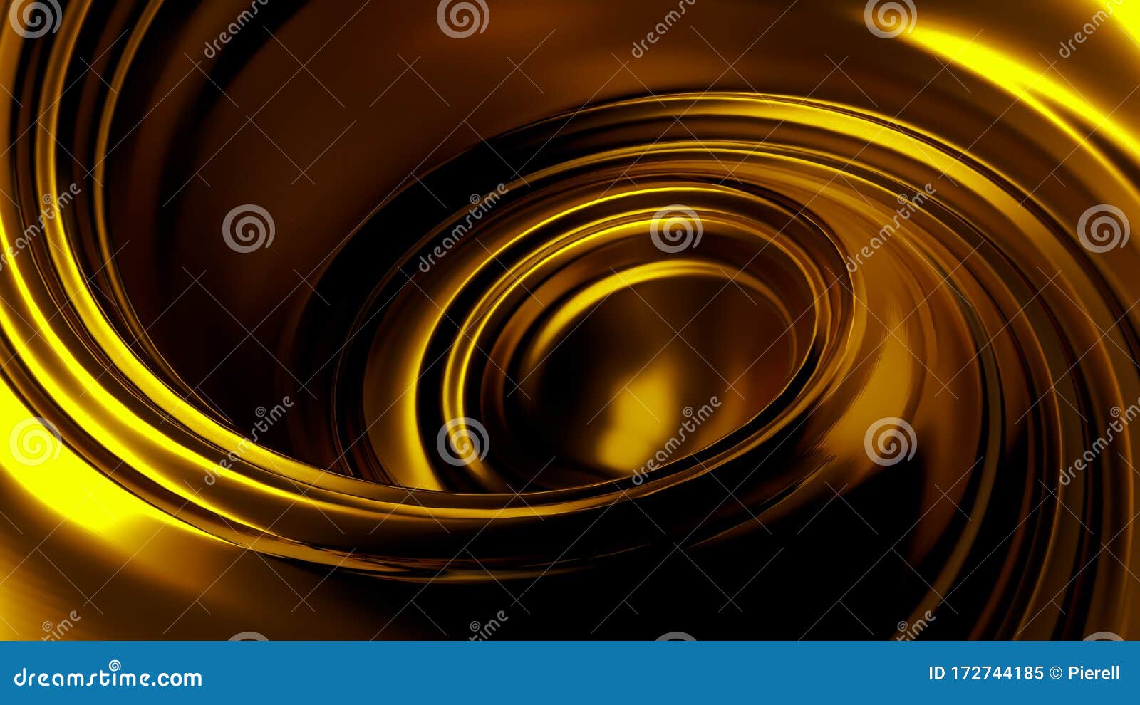 Luxury Beautiful Splash of Gold Flow. 3d Illustration, 3d Rendering ...