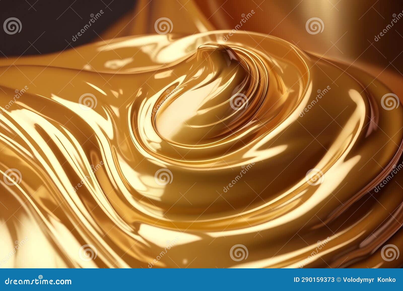 Luxury Beautiful Splash of Gold Flow. 3d Illustration, 3d Rendering ...