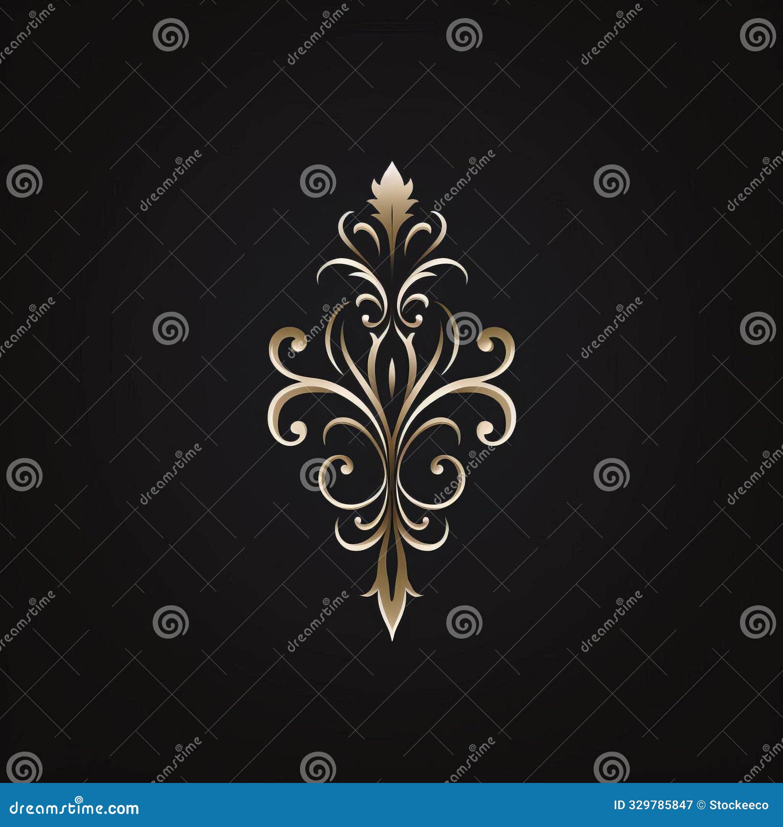 Luxury Black Decorative Element Flat Black Logo Design Stock ...