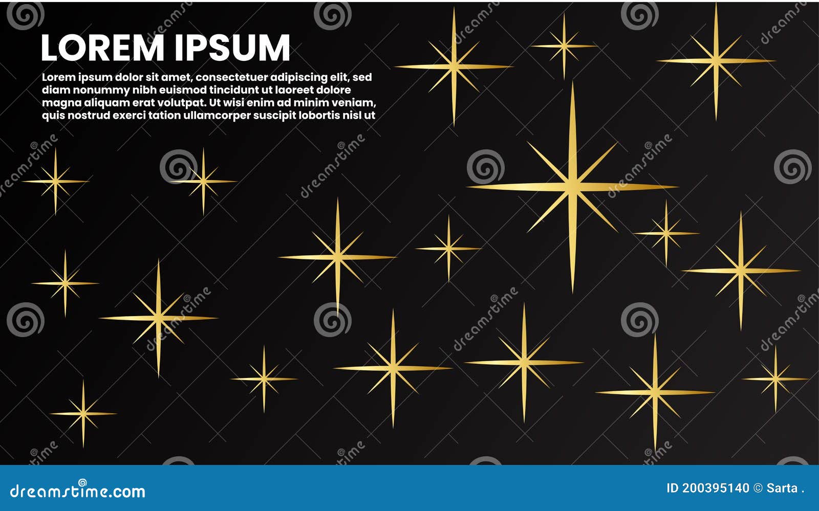 Luxury Black and Gold Simple Background Vector Illustration with Text ...