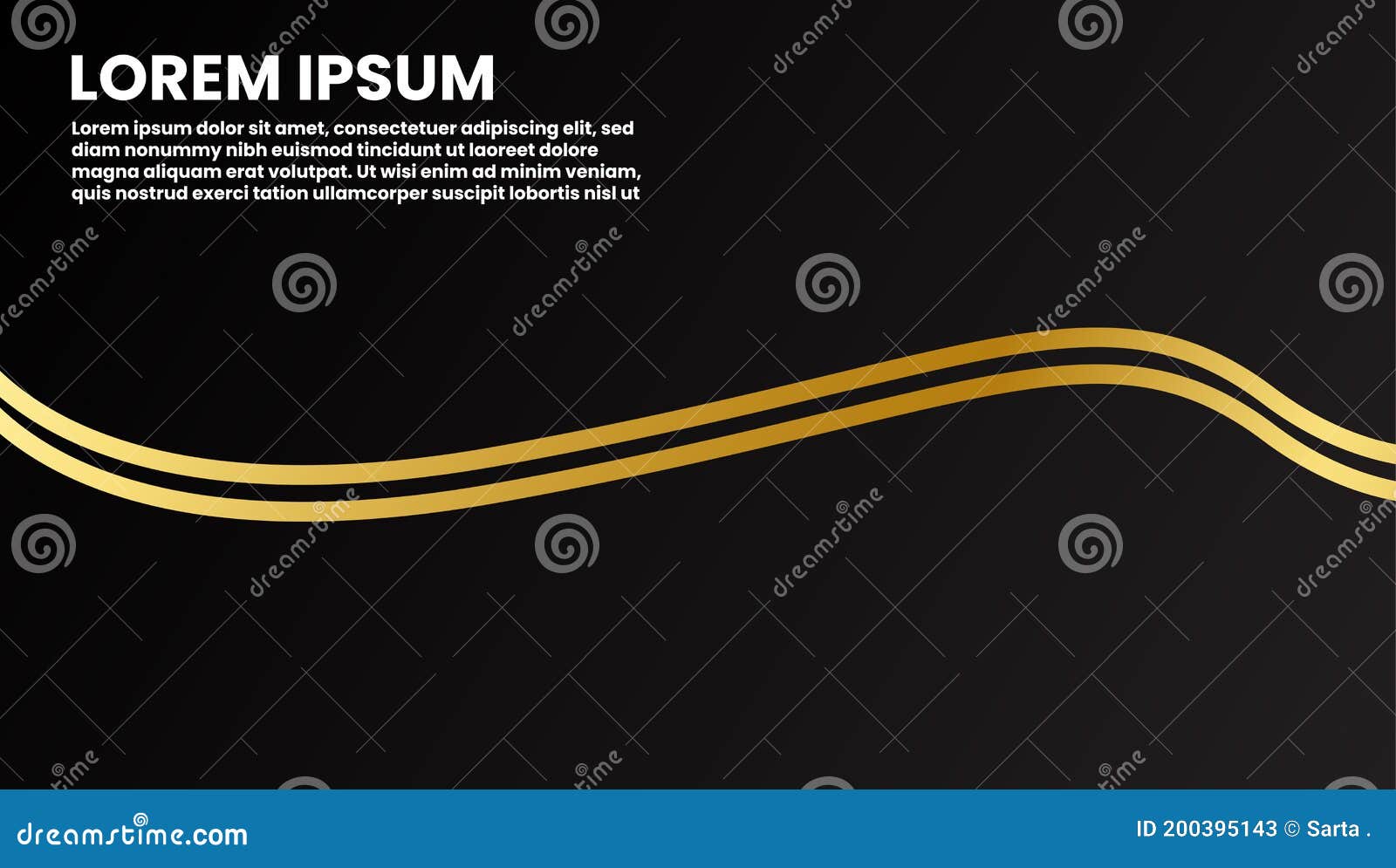 Luxury Black and Gold Simple Background Vector Illustration with Text ...