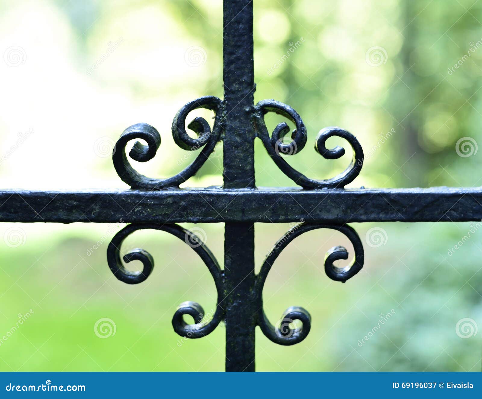 Luxury black iron fence stock image. Image of decoration - 69196037