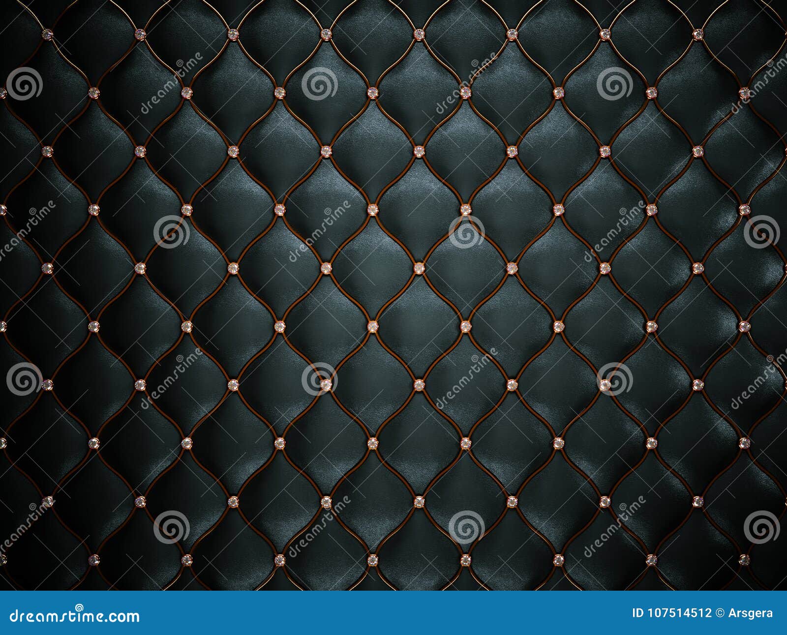 Luxury Black Leather Pattern with Diamonds and Golden Wire Stock ...