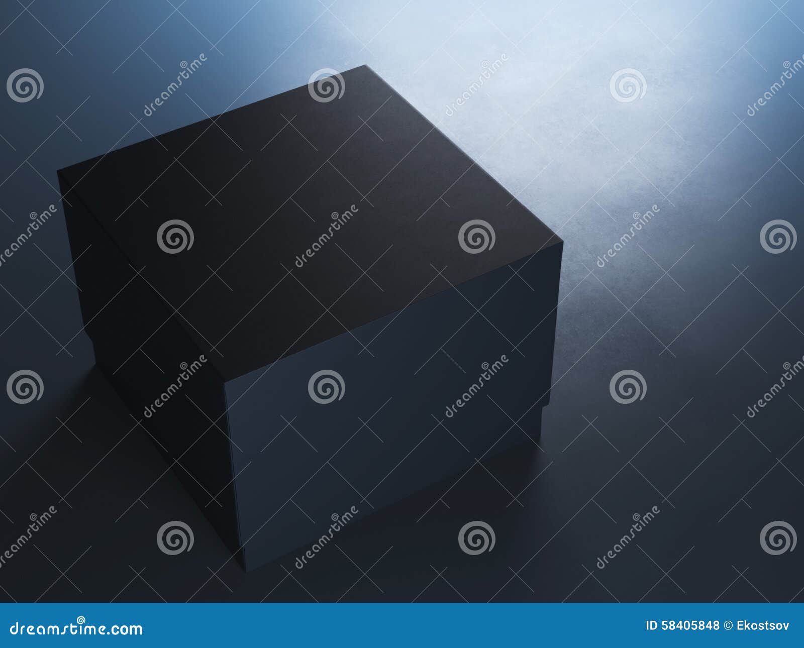 Luxury blue cardboard box stock photo. Image of isolated - 58405848