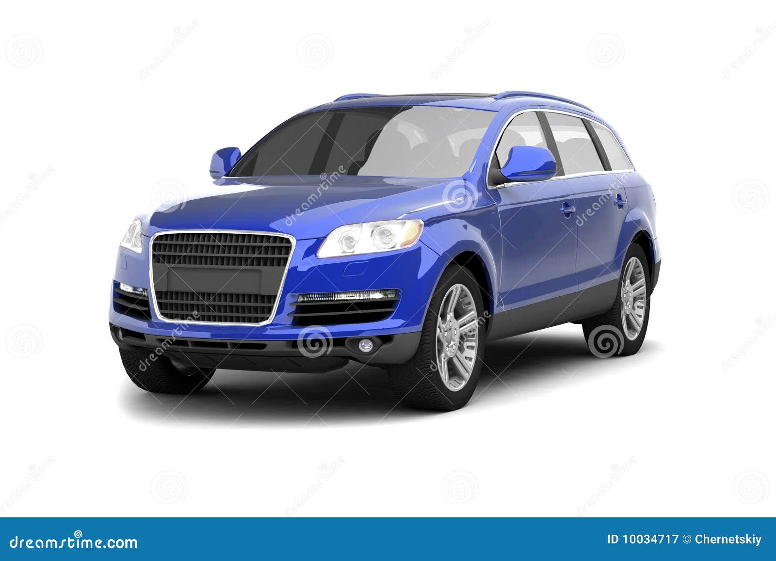 Luxury blue crossover SUV stock illustration. Illustration of crossover ...