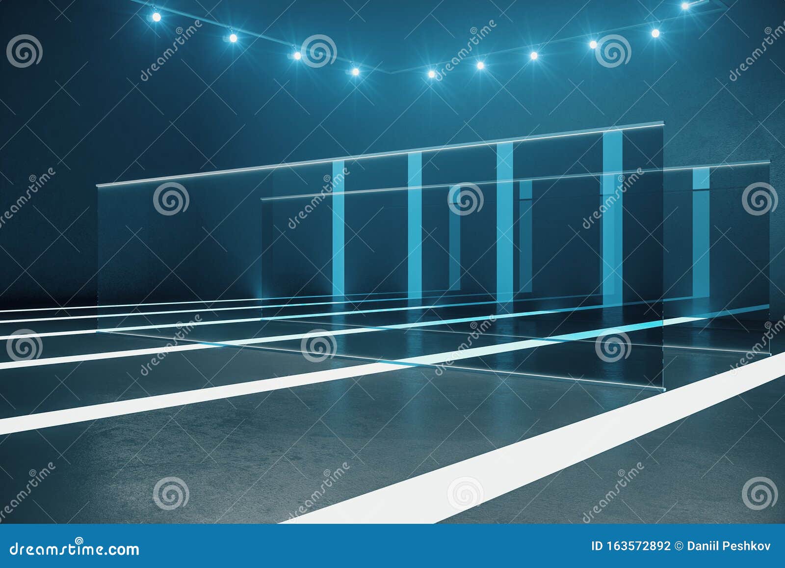 Luxury Blue Futuristic Gallery Stock Illustration - Illustration of ...