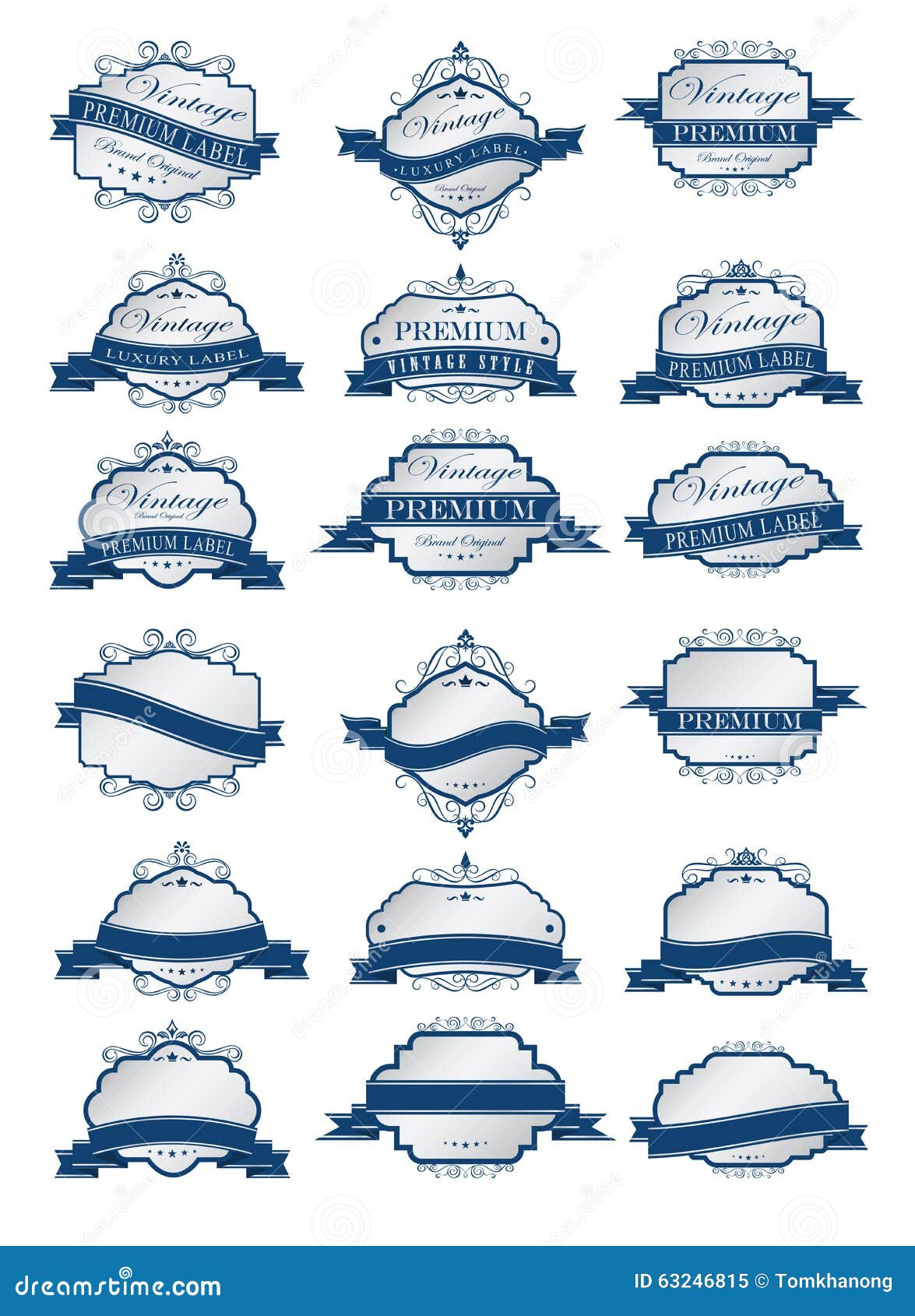 Blank Blue Label Templates