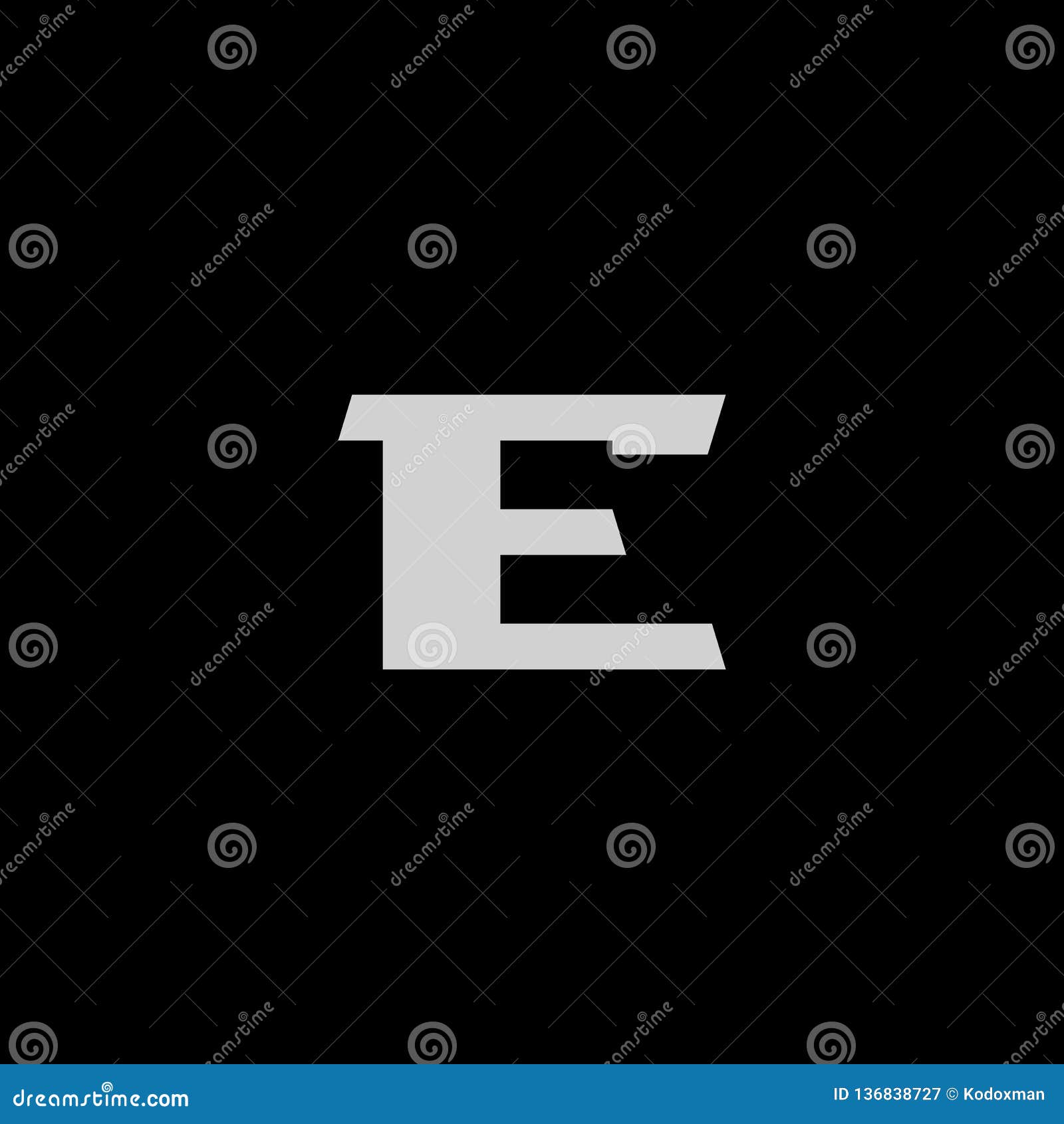 Luxury Bold Letter E stock vector. Illustration of celebration - 136838727