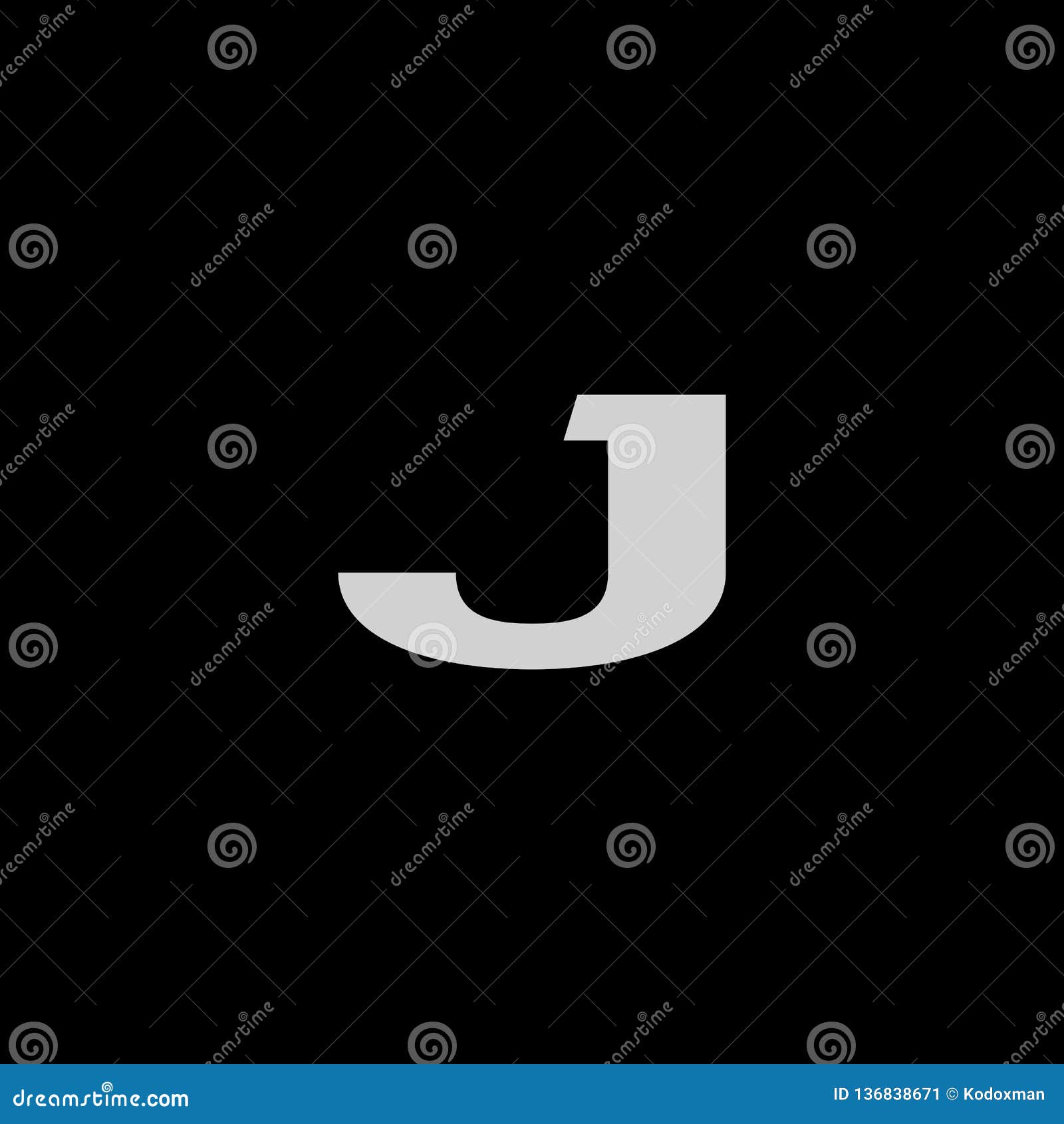 Luxury Bold Letter J stock vector. Illustration of graphics - 136838671