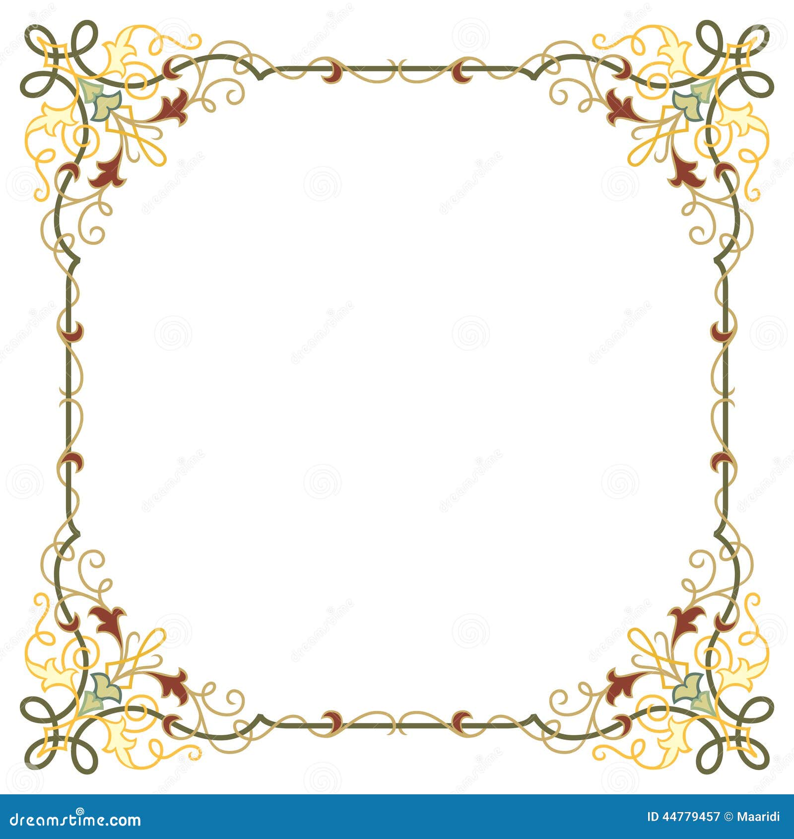 Luxury border frame stock vector. Illustration of complex - 44779457